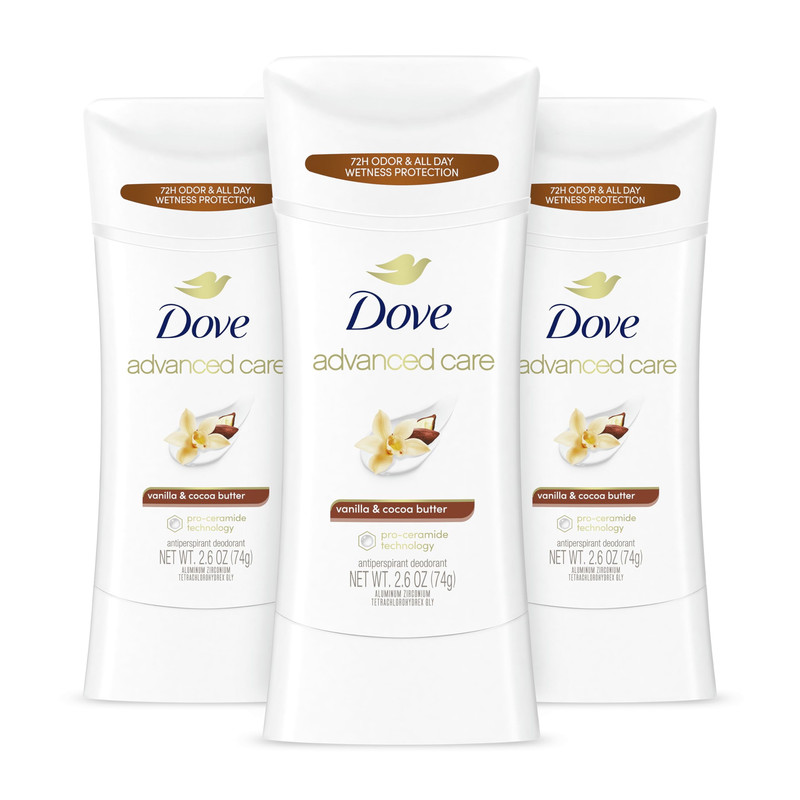 Dove Advanced Care Antiperspirant Deodorant Stick Vanilla & Cocoa ...