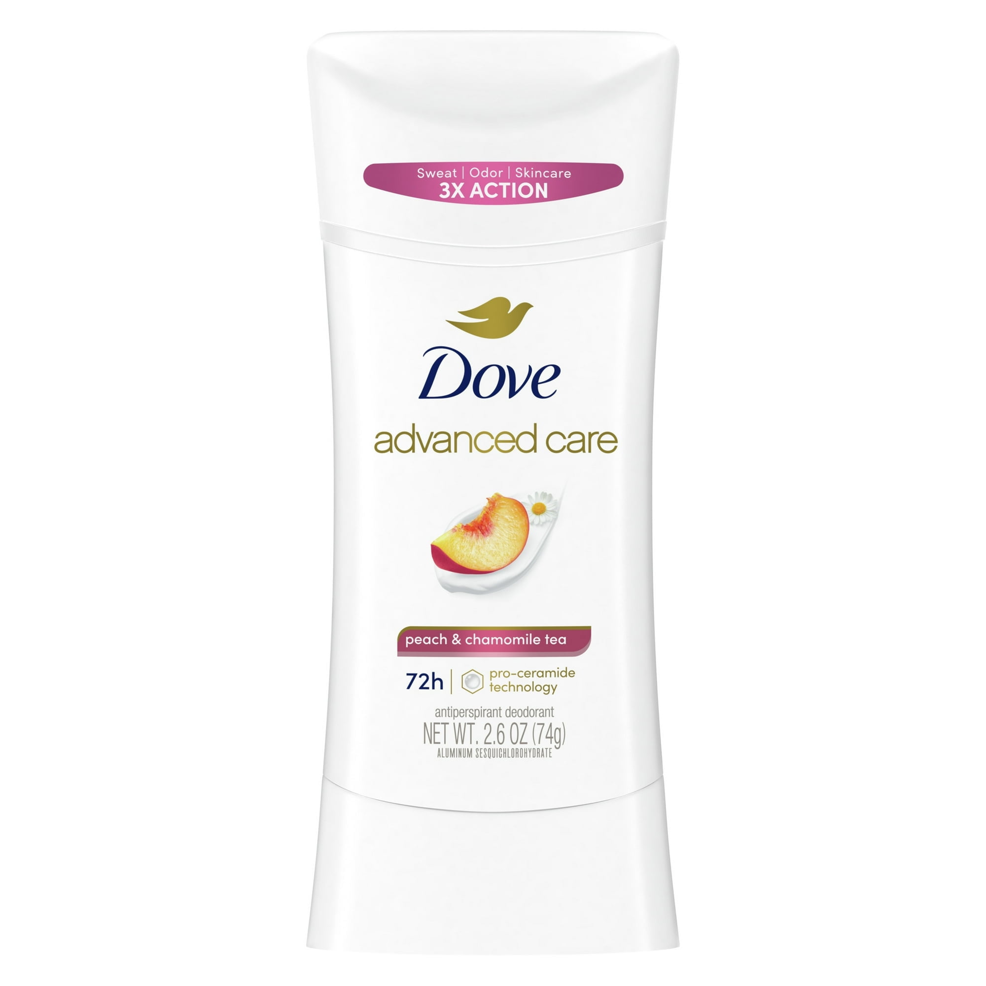 Dove Advanced Care Antiperspirant Deodorant Stick for Women Peach ...