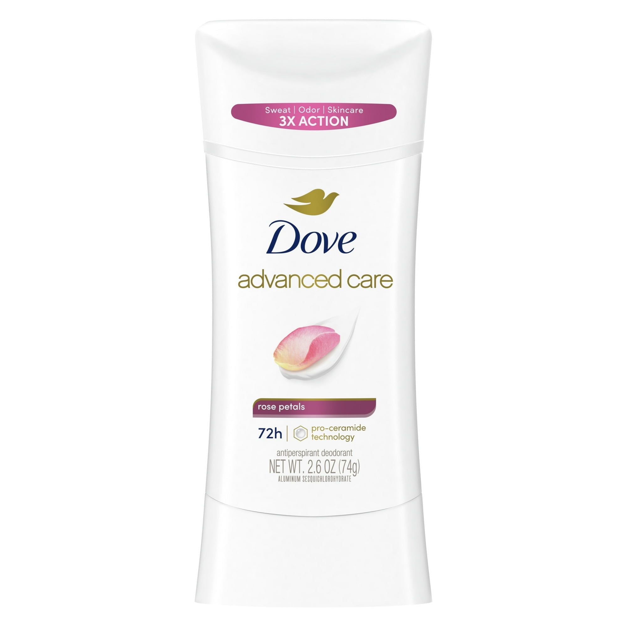 Dove Advanced Care Antiperspirant Deodorant Stick for Women Rose Petals ...