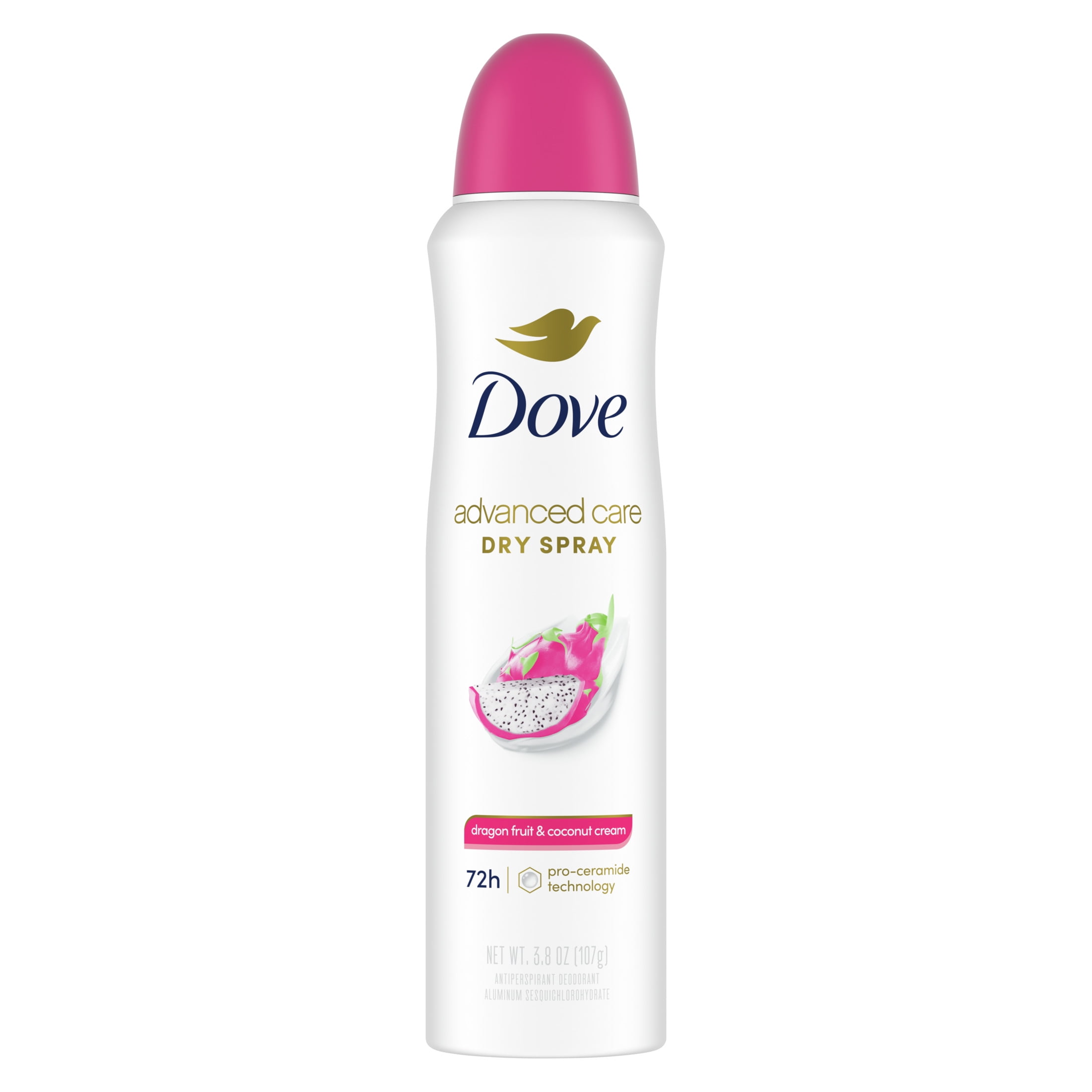Dove Advanced Care Antiperspirant Deodorant Dry Spray for Women Dragon Fruit & Coconut Cream, 3. ...