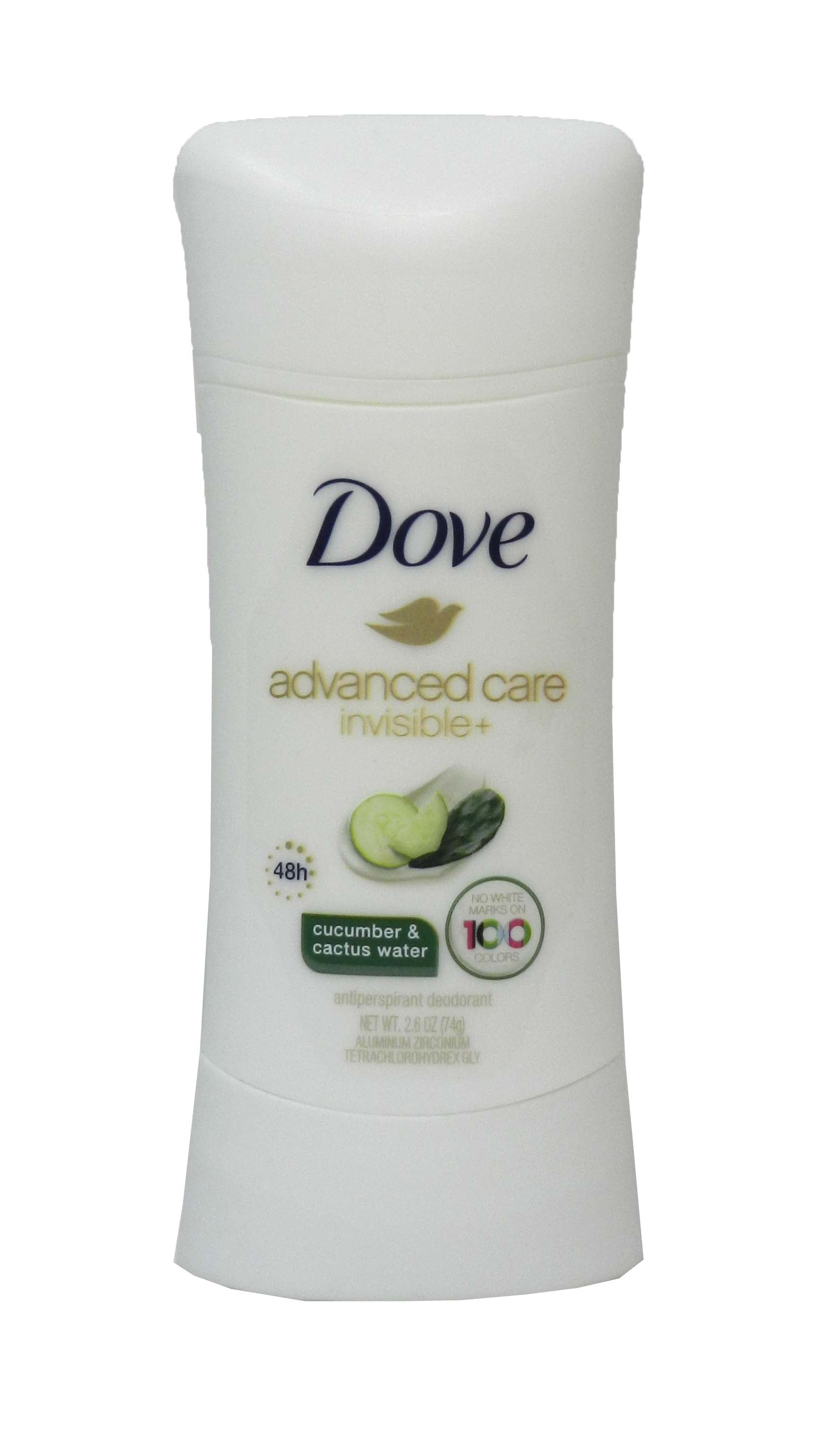 Dove Advanced Care Invisible+ 48HR Solid Deodorant Cucumber & Cactus ...