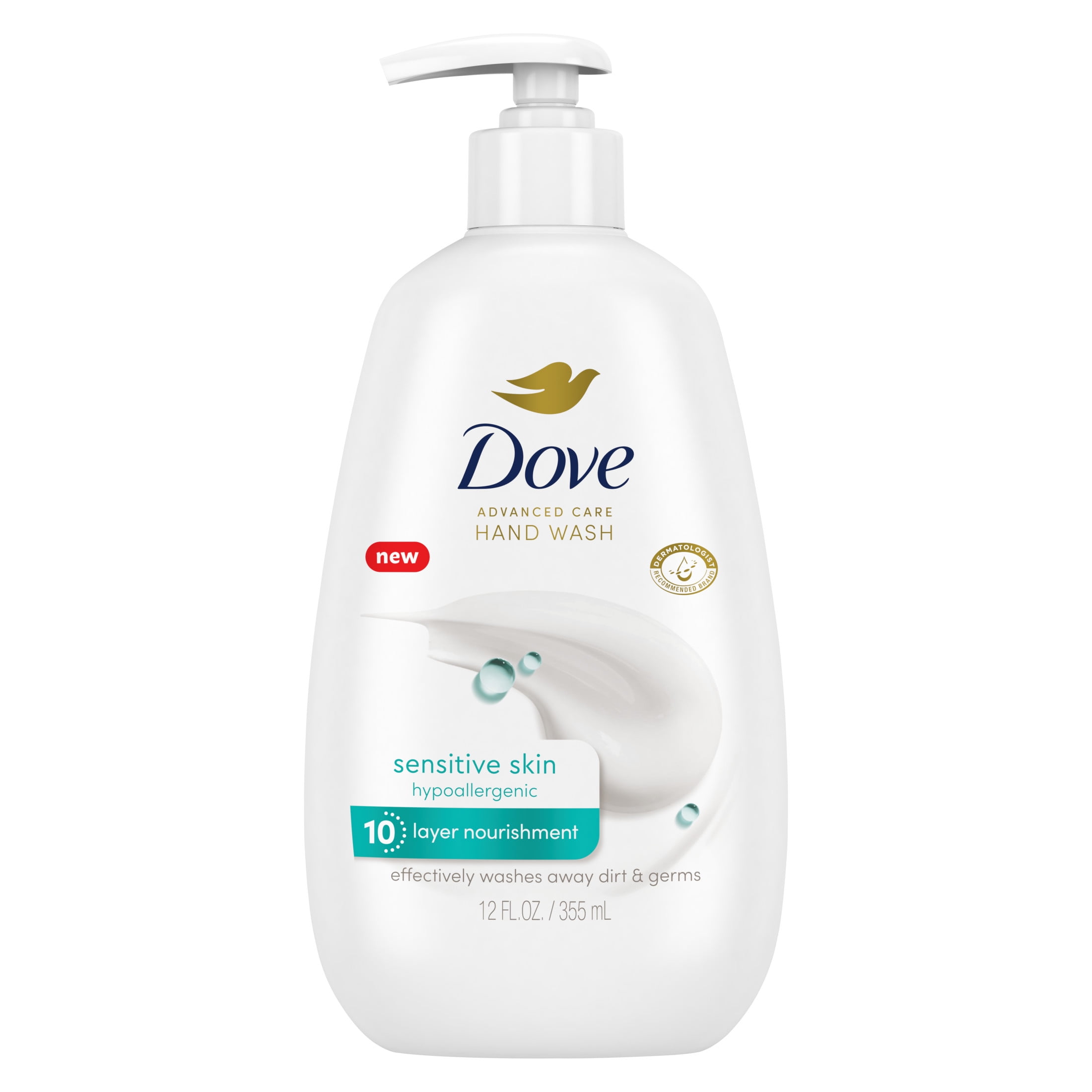 Dove Advanced Care Hand Wash, Deep Cleansing and Moisturizing Soap, 12 ...