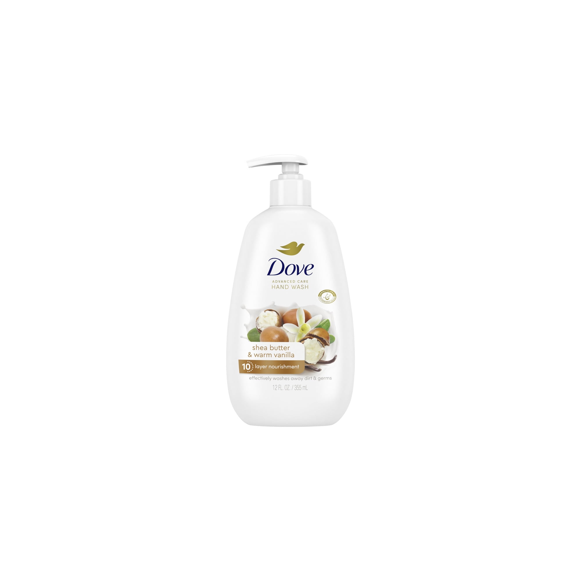 Dove Advanced Care Shea Butter & Warm Vanilla Hand Wash 12 fl oz (Pack ...