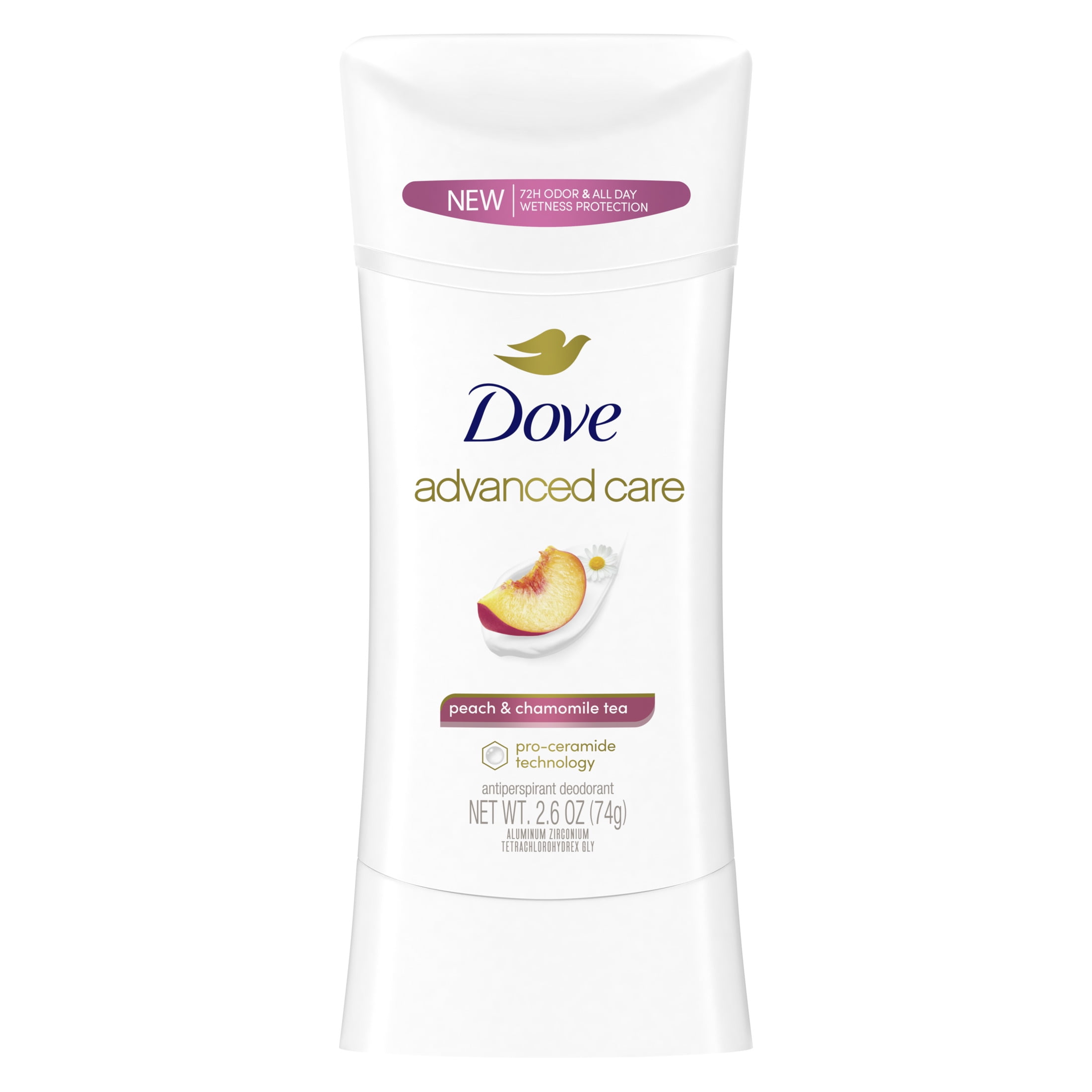 Dove Advanced Care Women's Antiperspirant Deodorant Stick Peach ...