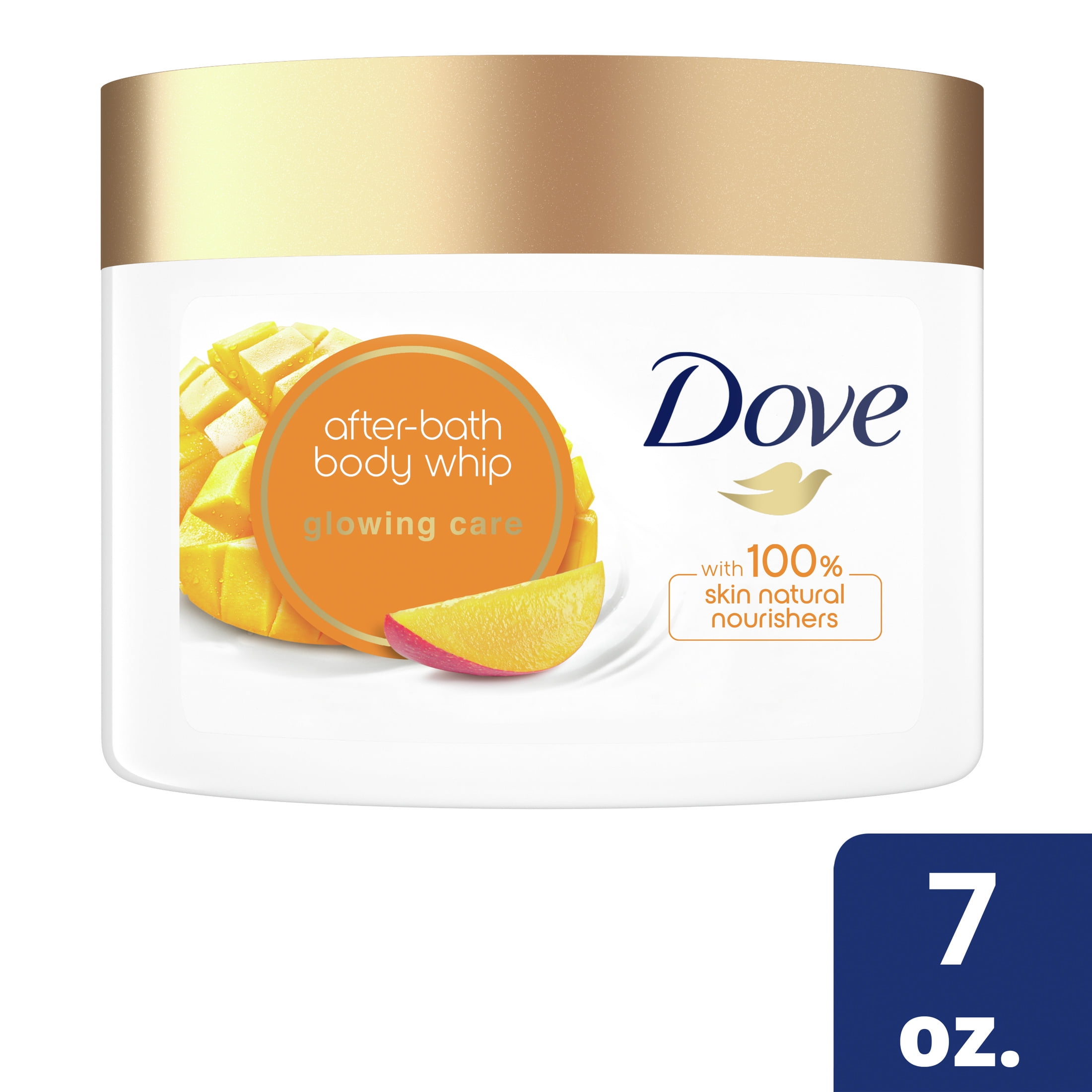 Dove After-Bath Whipped Body Cream Mango and Almond 7 oz - Walmart.com