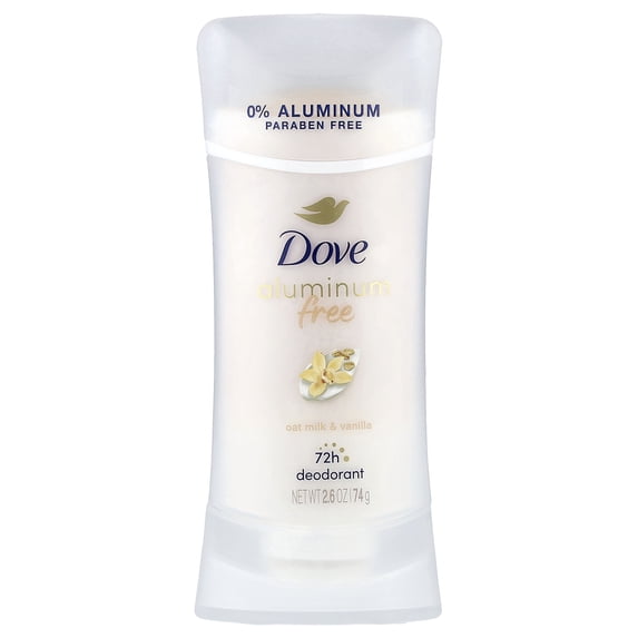 Dove Aluminum Free Deodorant, Oat Milk & Vanilla, 2.6 oz (74 g ...