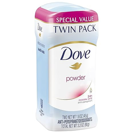 Dove Antiperspirant Deodorant, Powder, Twin Pack, 1.6 Oz, 6 Pack ...