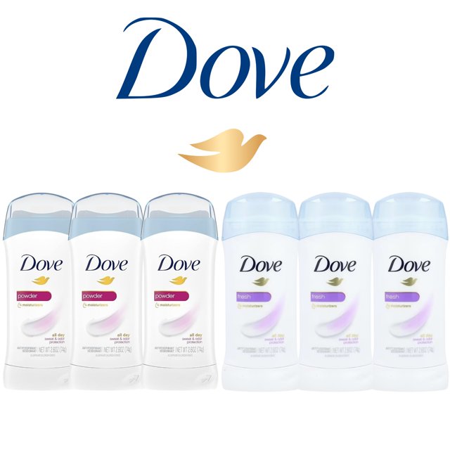 Dove Antiperspirant Deodorant Stick Collection, 2.6 oz, Powder and ...