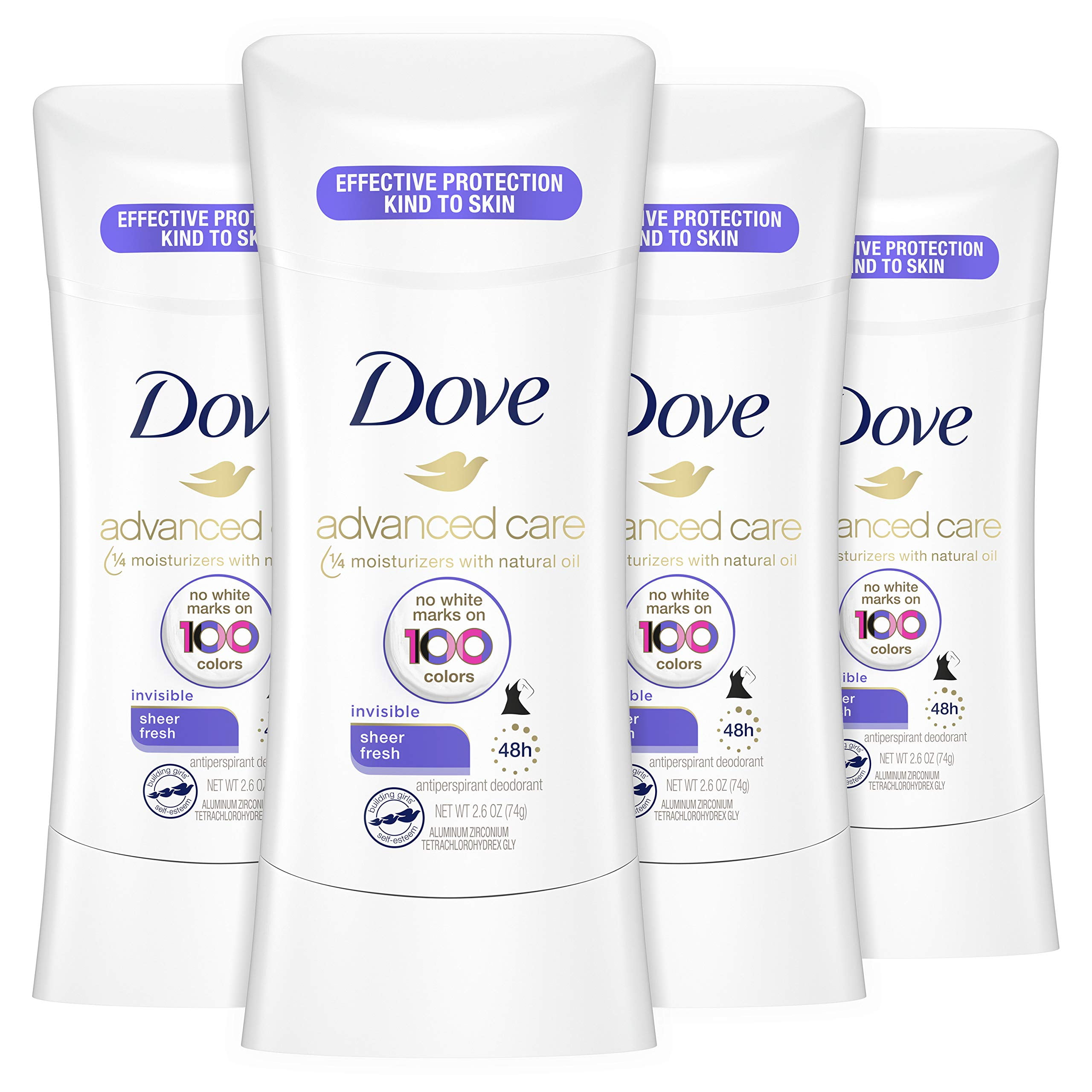 Dove Antiperspirant Deodorant Stick No White Marks on 100 Colors Sheer ...