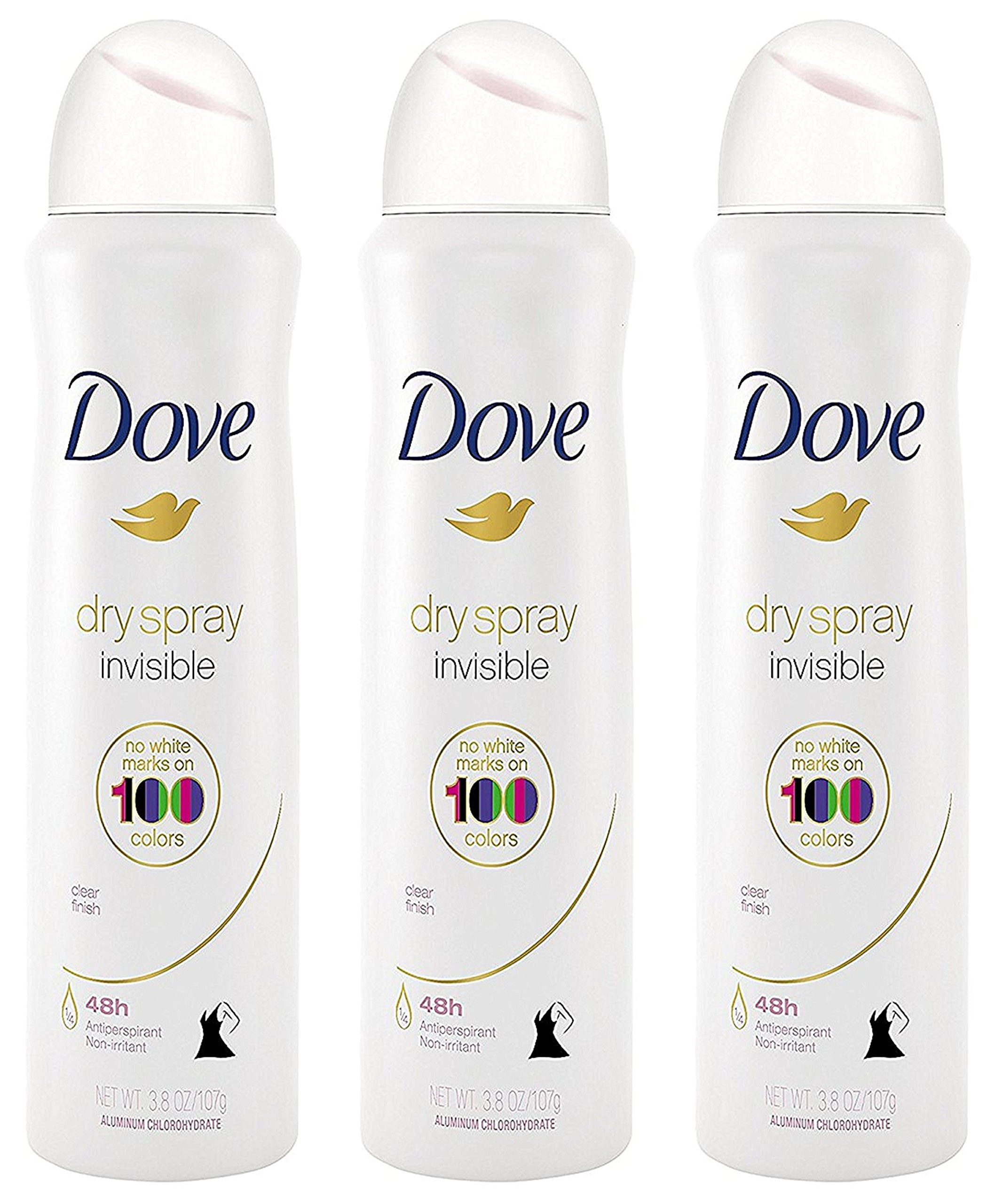Dove Antiperspirant Dry Spray - Invisible - Clear Finish - 3.8 Oz (107 ...