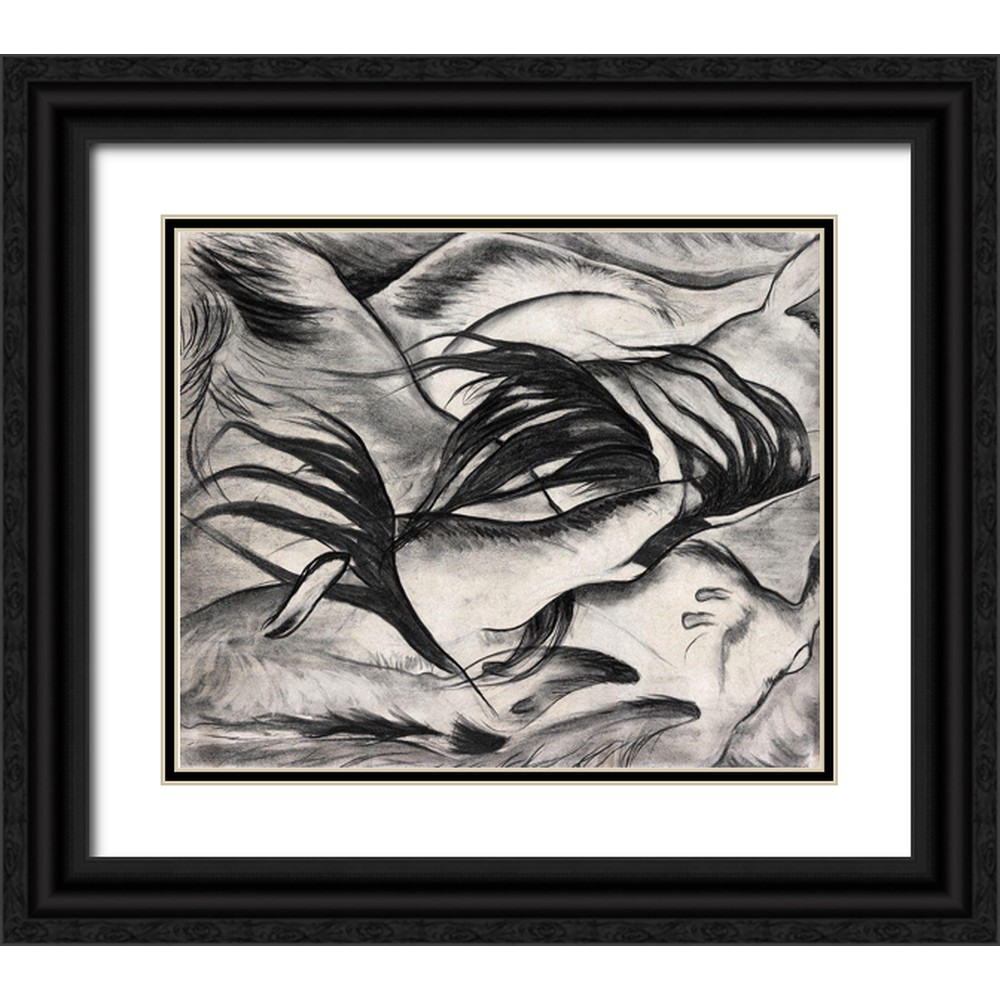 Dove, Arthur 30x26 Black Ornate Wood Framed with Double Matting Museum ...