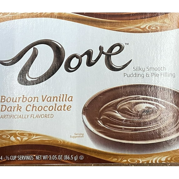 Dove BOURBON VANILLA DARK CHOCOLATE Silky Smooth Pudding Pie Filling ...
