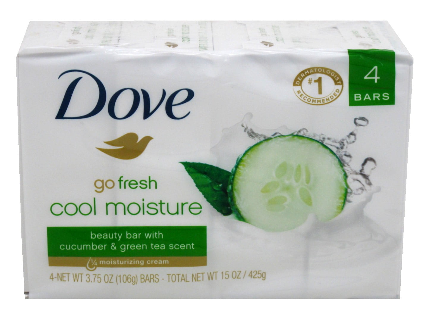 Dove Bar Soap Go Fresh Cool Moisture 3.75oz 4 Count (Pack of 3 ...