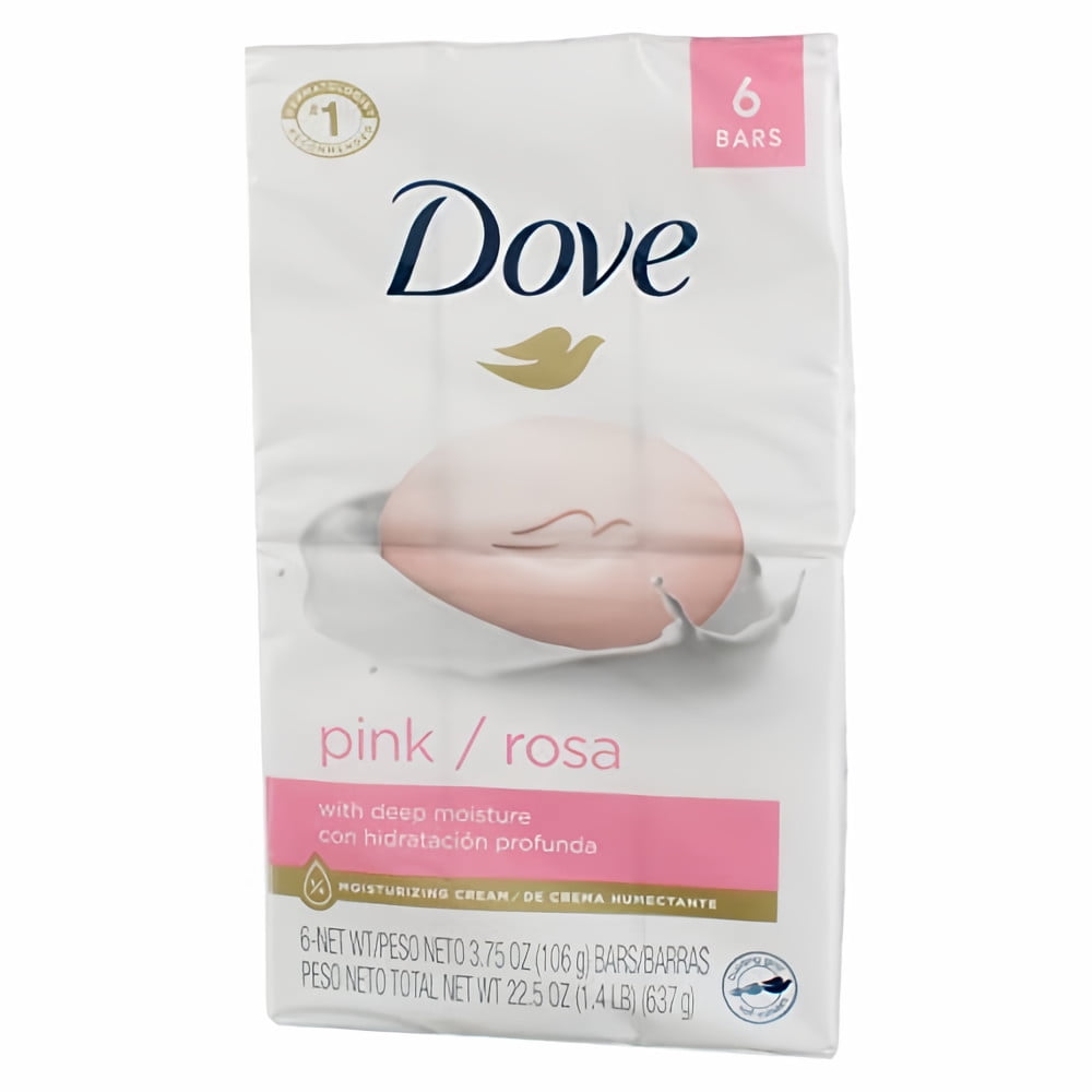 Dove Beauty Bar Gentle Skin Cleanser Pink 3.75 oz (Pack of 48 ...