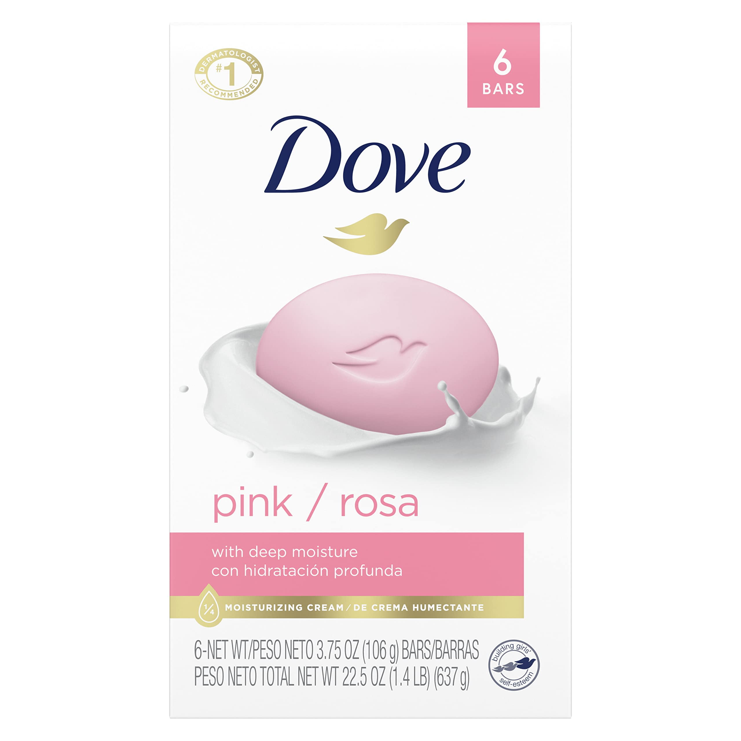 Dove Beauty Bar Gentle Skin Cleanser Moisturizing for Soft Skin Pink ...