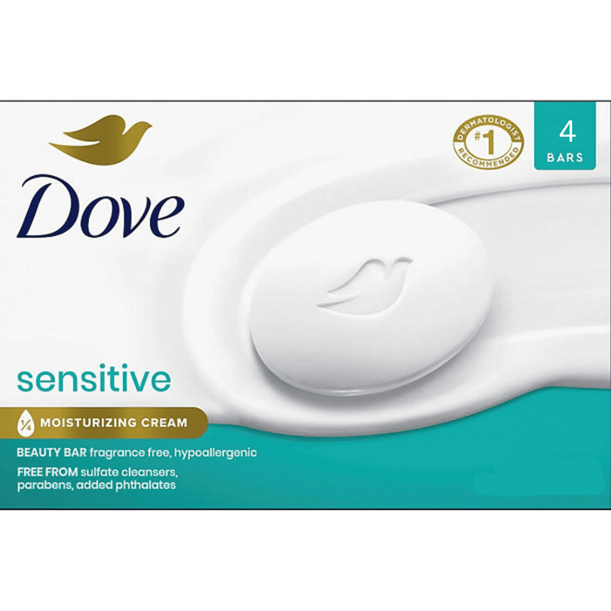 Dove Beauty Bar Soap, Sensitive Skin, 3.75 oz., 4 ct. - Walmart.com
