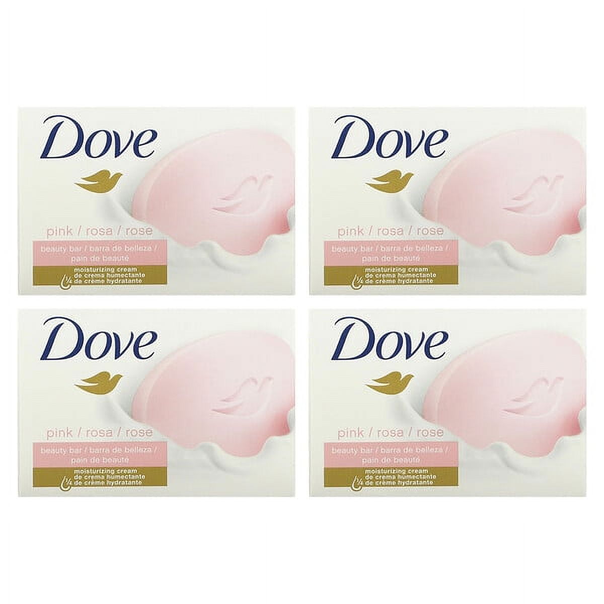 Dove, Beauty Bar Soap with Deep Moisture, Pink, 4 Bars, 3.75 oz ...