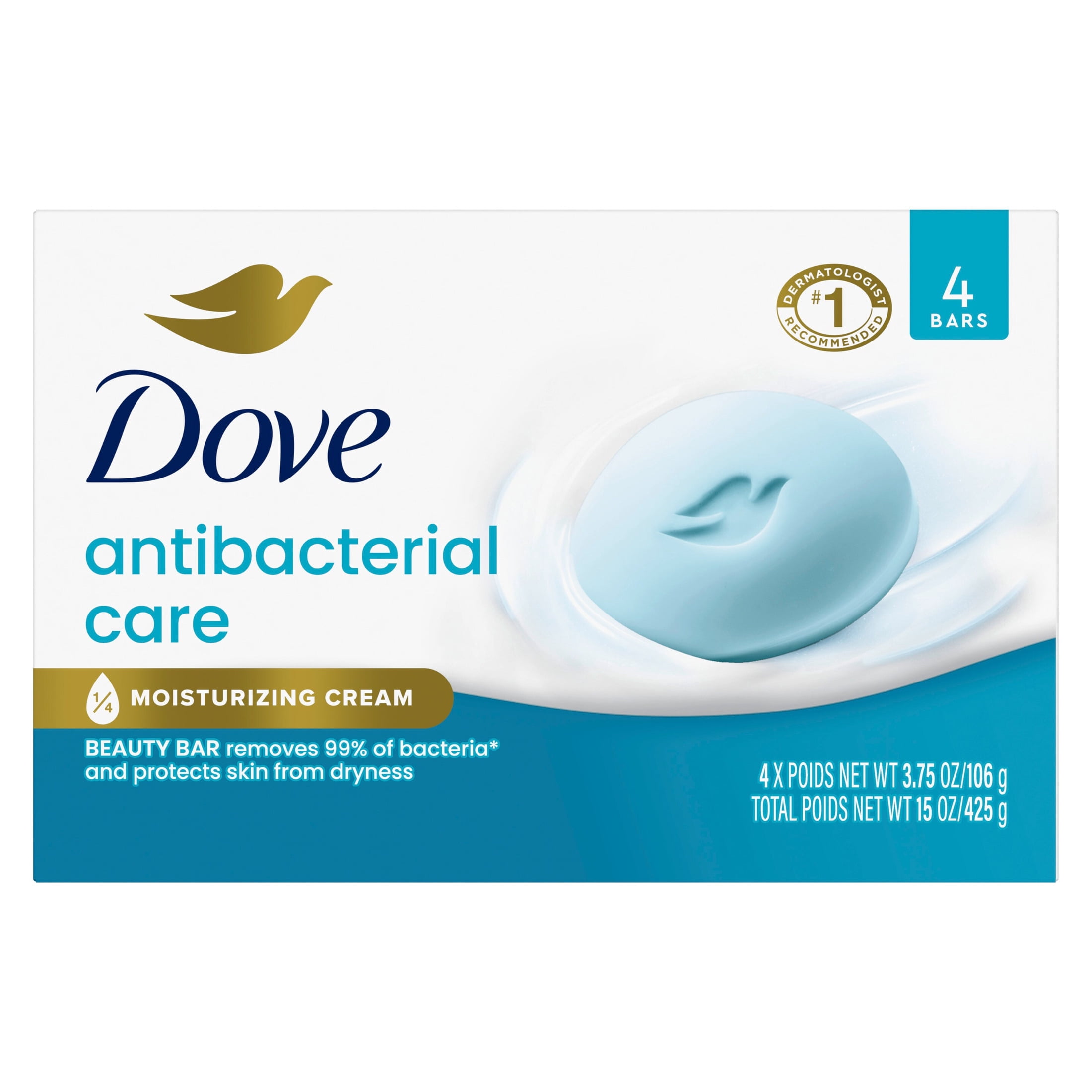 Dove Beauty Bar 4x3.75oz | Bulk soap brands for ecommerce - Walmart ...