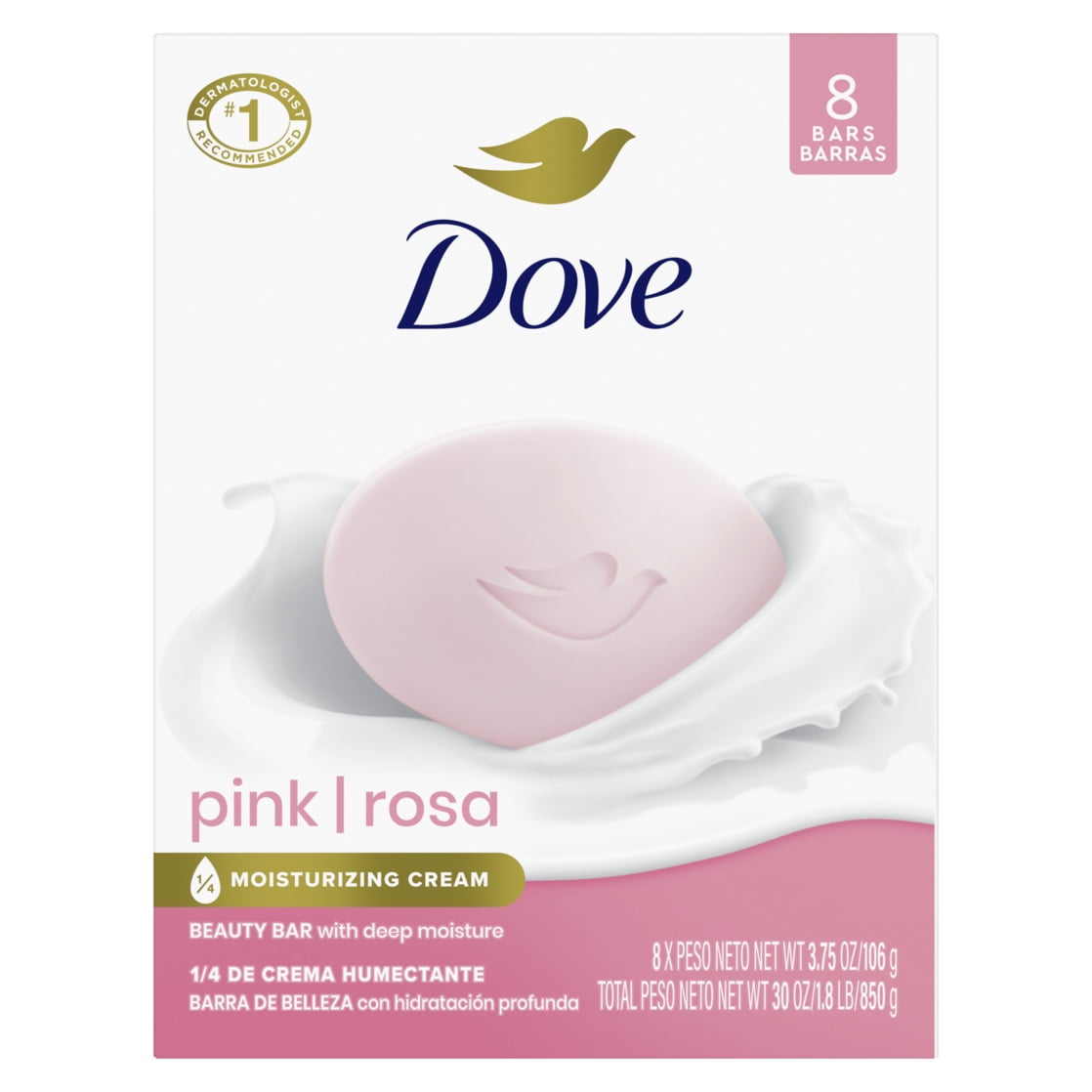 Dove Beauty Bar Soap, Pink Rosa, Moisturizing, Gentle Cleanser for All ...