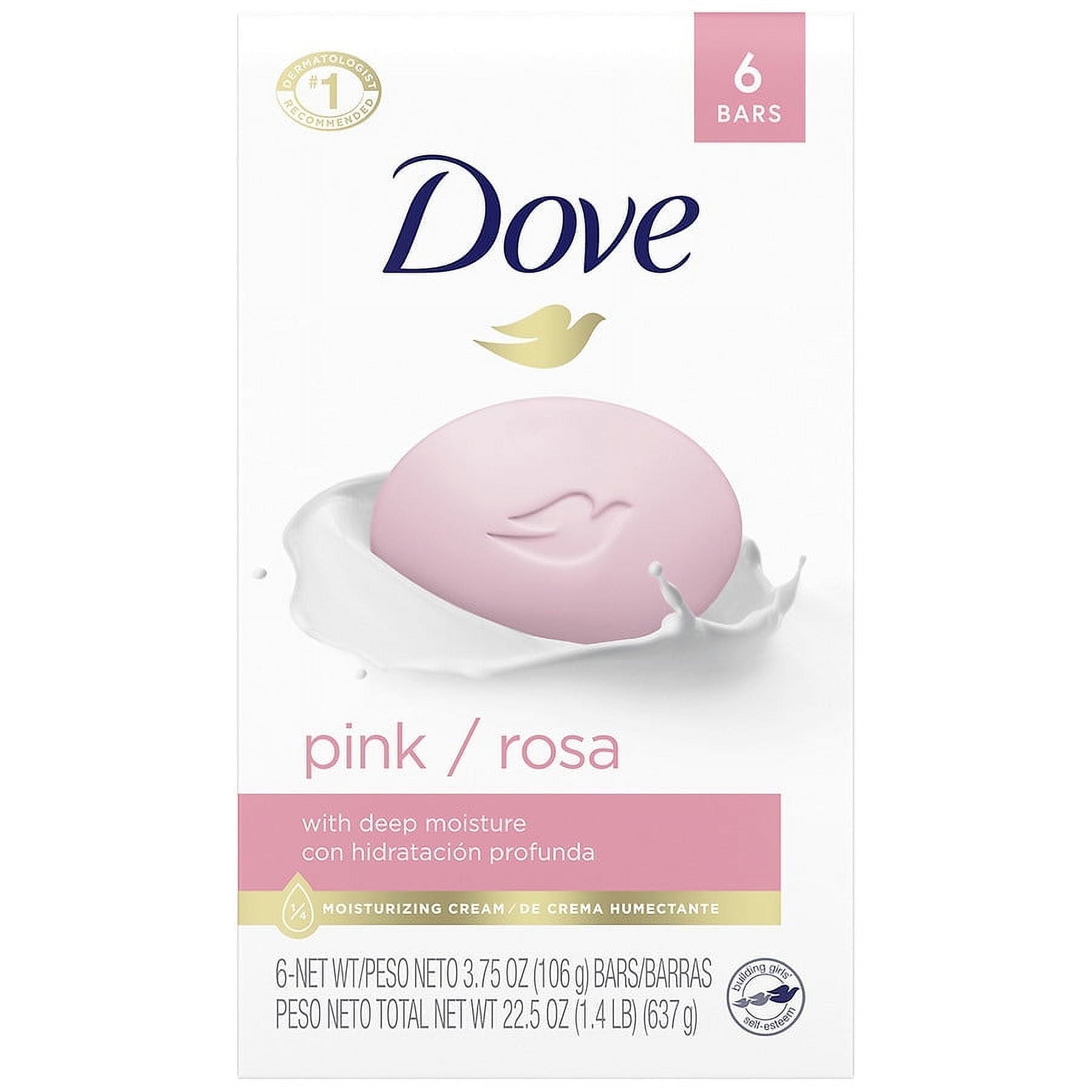 Dove Beauty Bars Pink3.75oz 6 ea Pack of 2 - Walmart.com