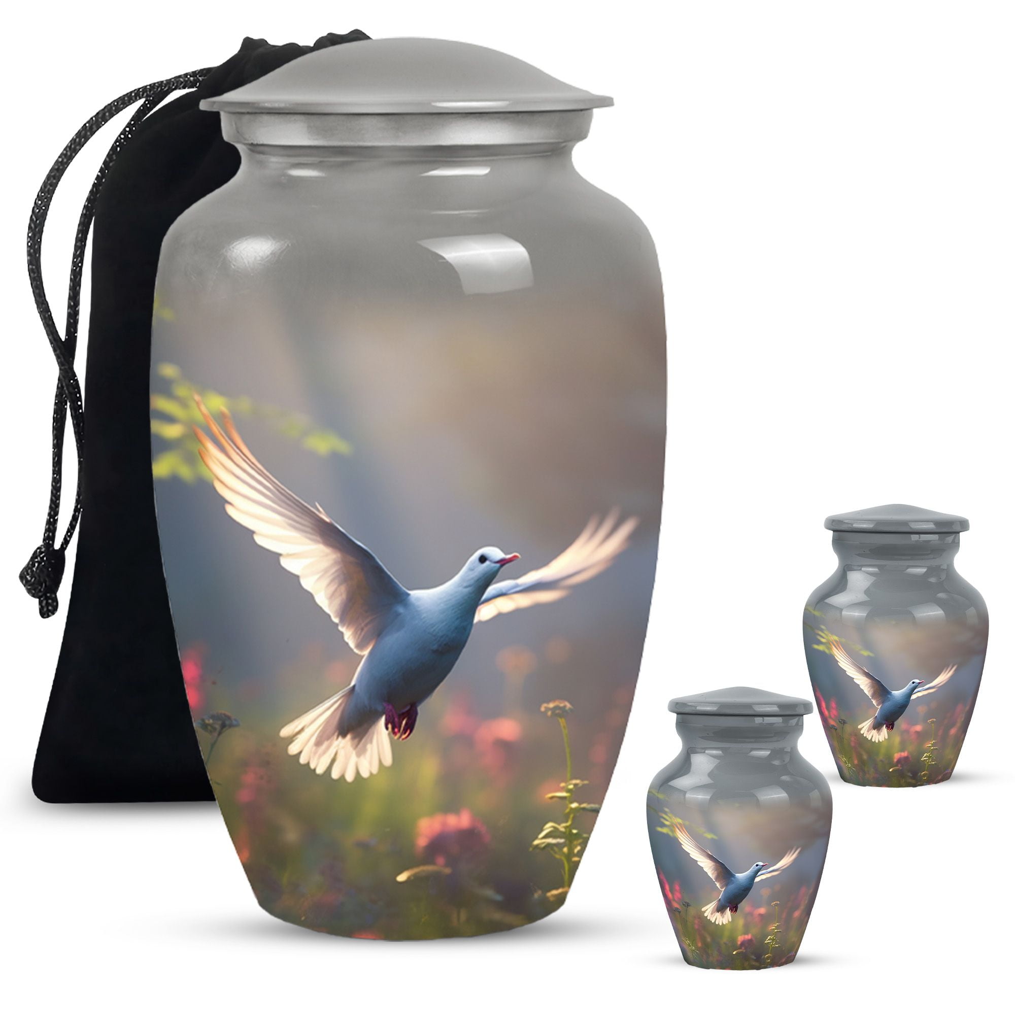 Dove Bird In Forest Burial Large Urns For Human Ashes Adult Mother ...