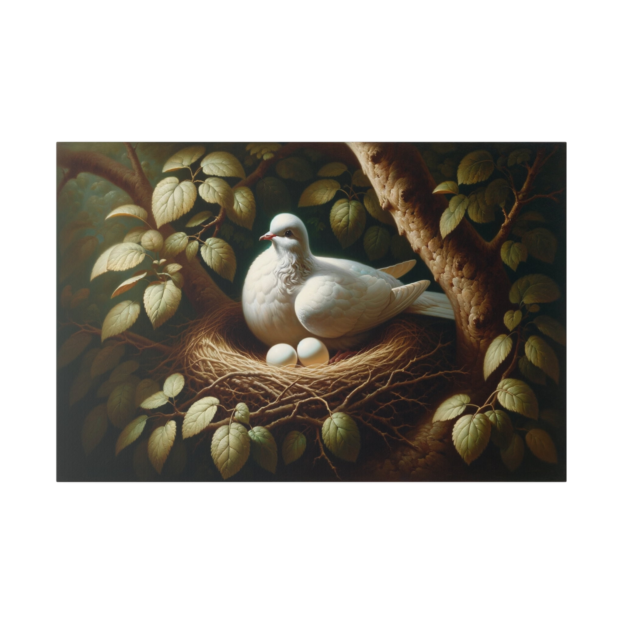 Dove Bird & Nest II - Matte Canvas, Wall Decor Wall Art Home Decor ...