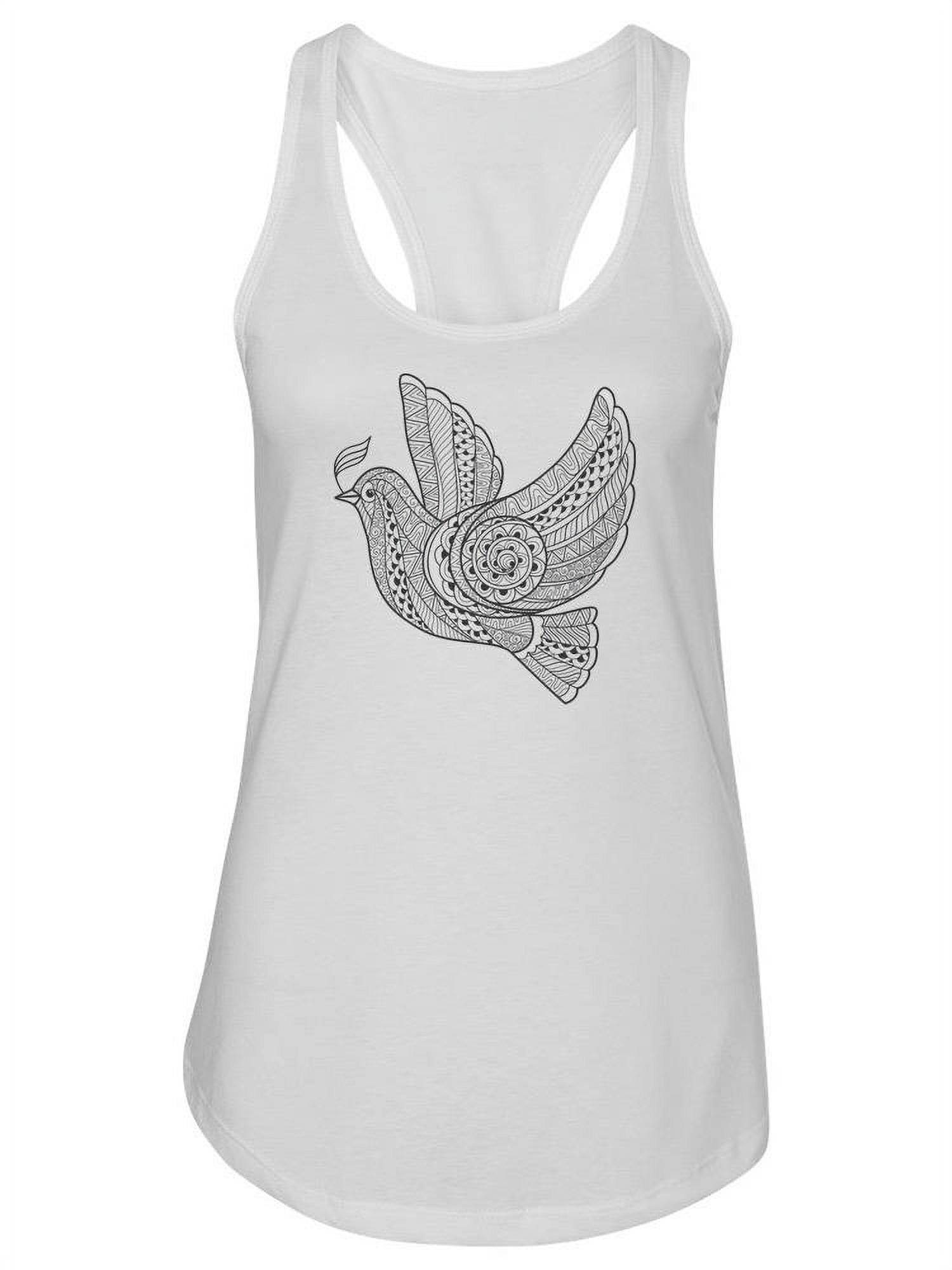 Dove Bird Sketch Tank Women -Image by Shutterstock, Female Large ...