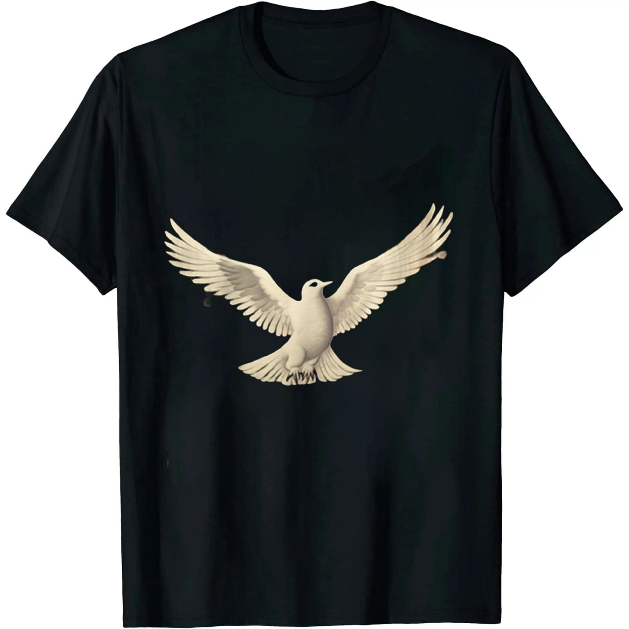 Dove Bird of Distress Peace Sign Kindness and Flower Peace T-Shirt ...
