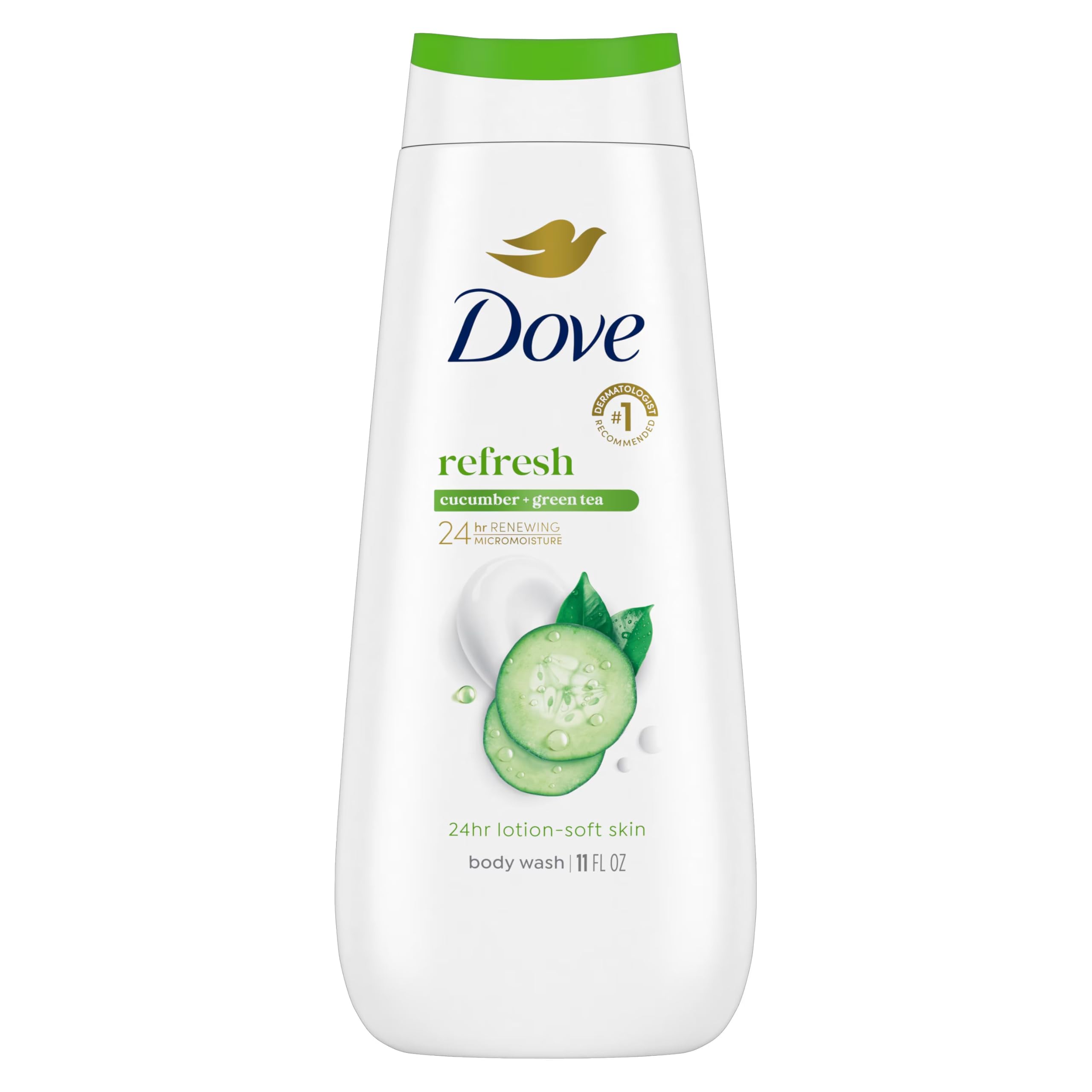 Dove Body Wash 12 Ounce Go Fresh Cucumber & Green Tea (354Ml) (3 Pack ...