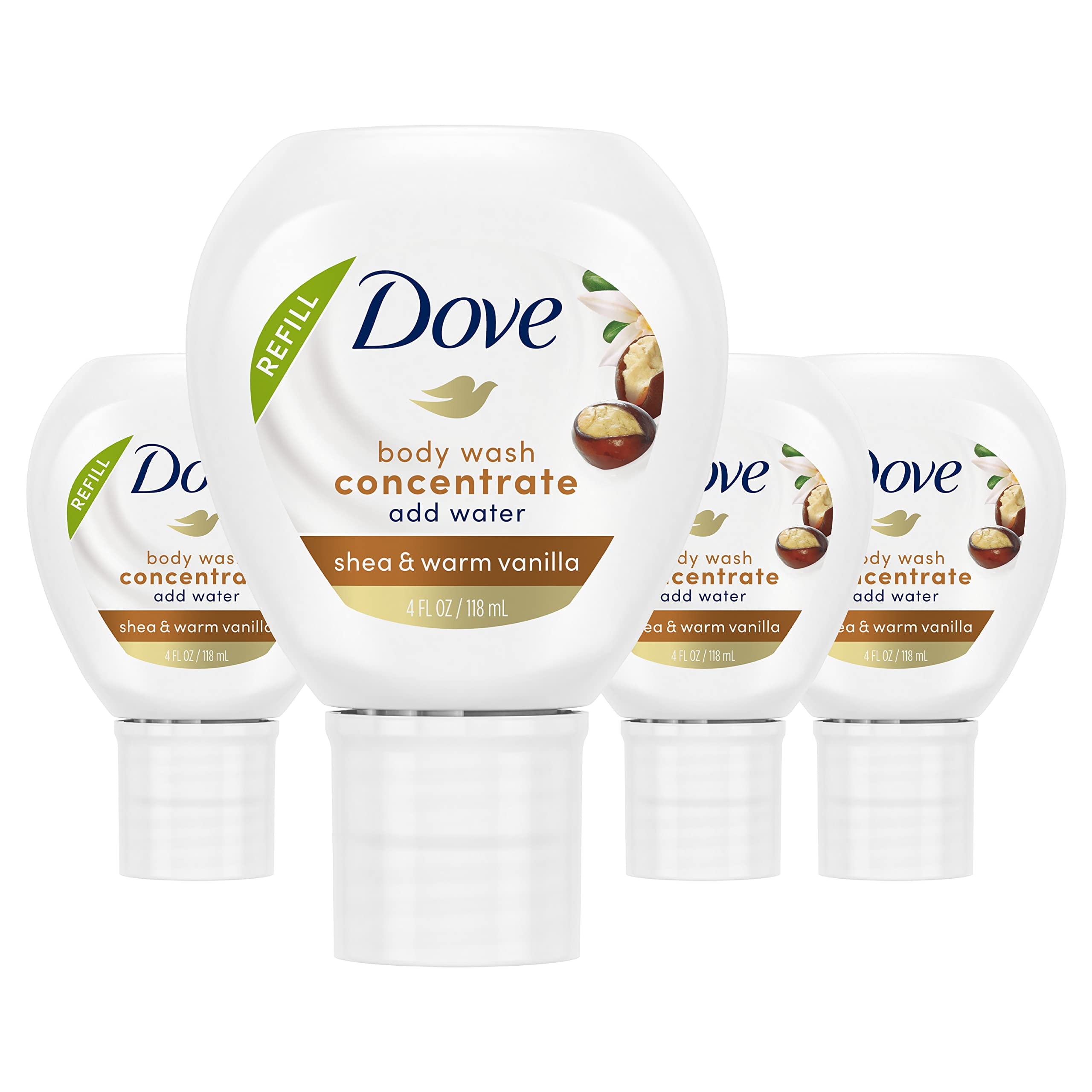 Dove Body Wash Concentrate Refill Shea & Warm Vanilla 4 pack for ...
