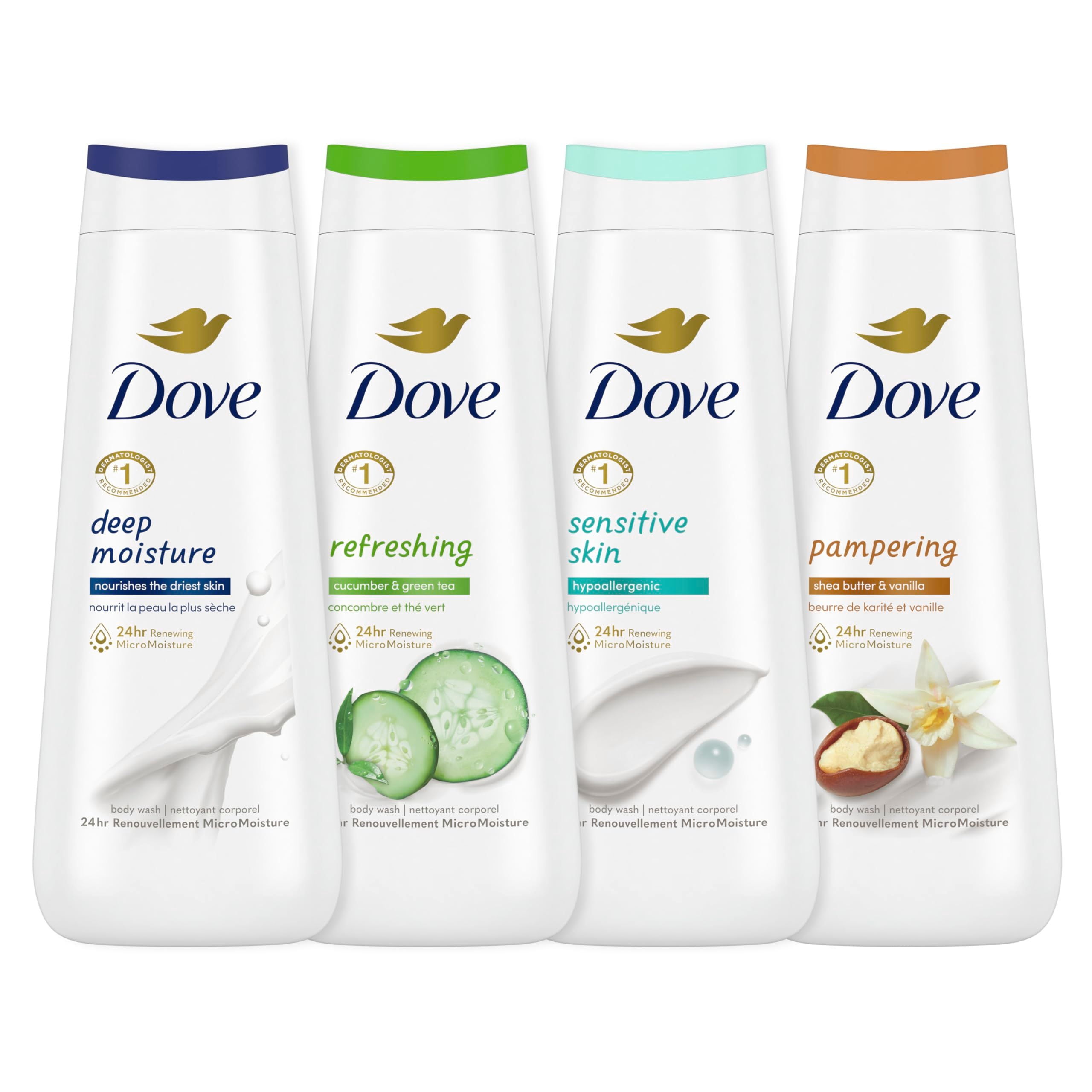 Dove Body Wash Deep Moisture, Sensitive Skin, Cucumber And Green Tea ...
