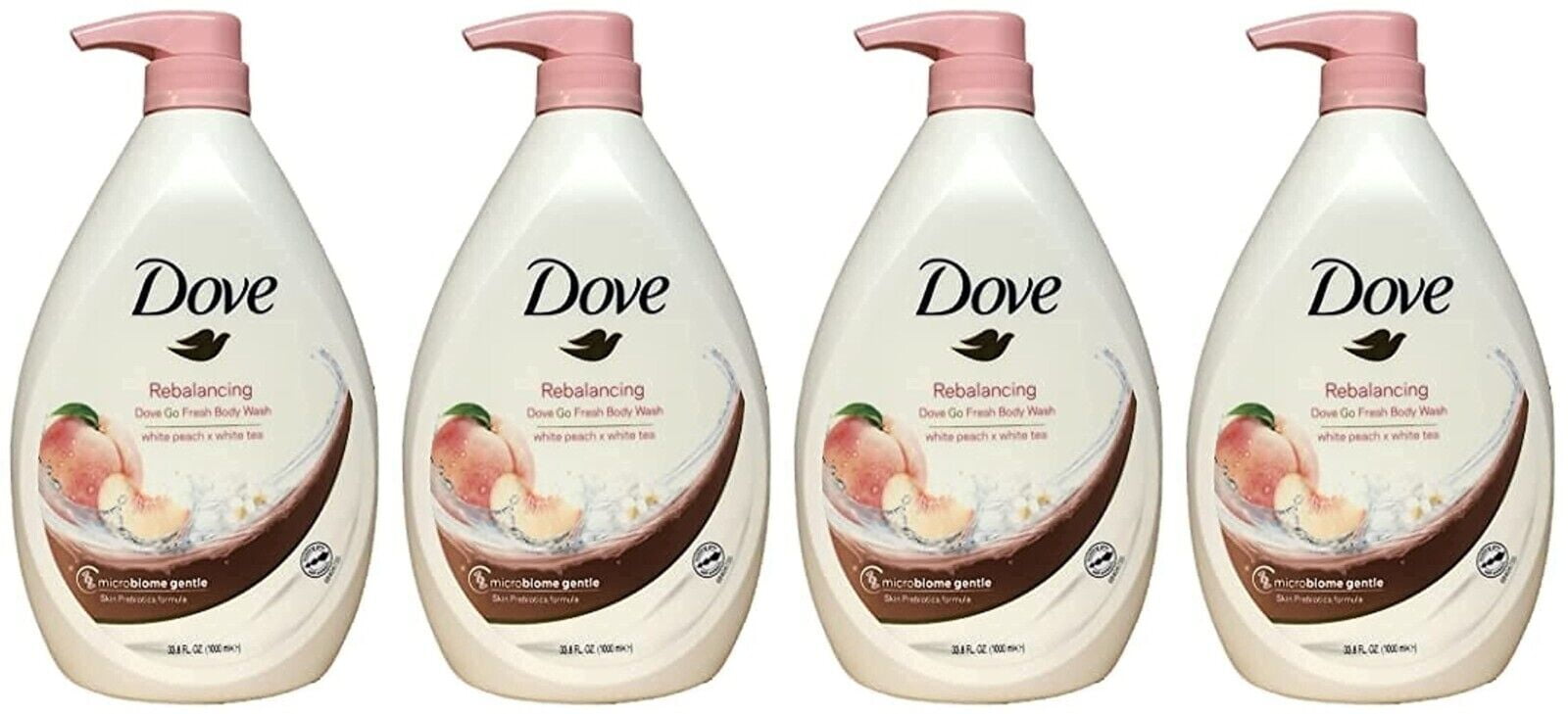 Dove Body Wash White Peach & Tea Microbiome with Pump, Hand Wash Liquid ...