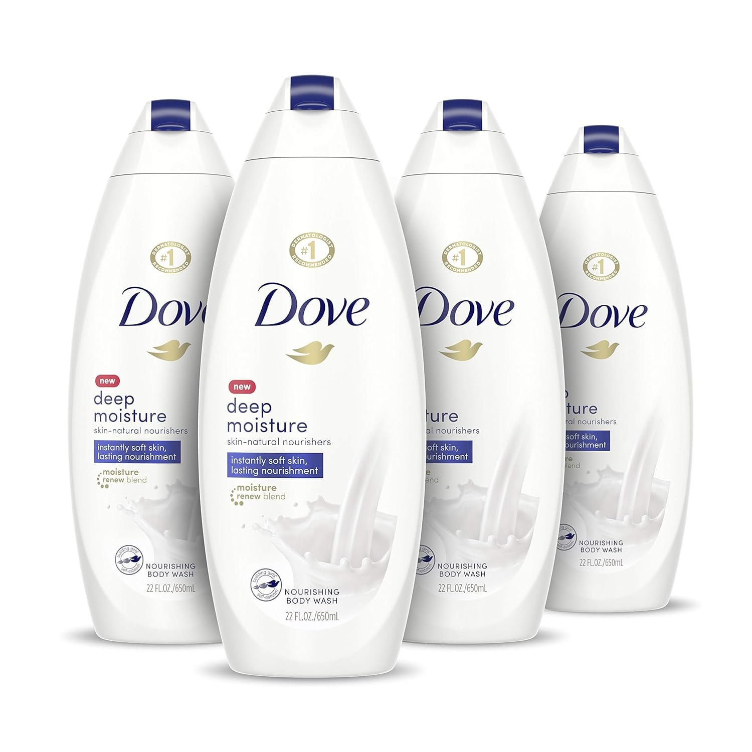 Dove Body Wash For Dry Skin Deep Moisture Sulfate Free Bodywash 22 oz 4 ...