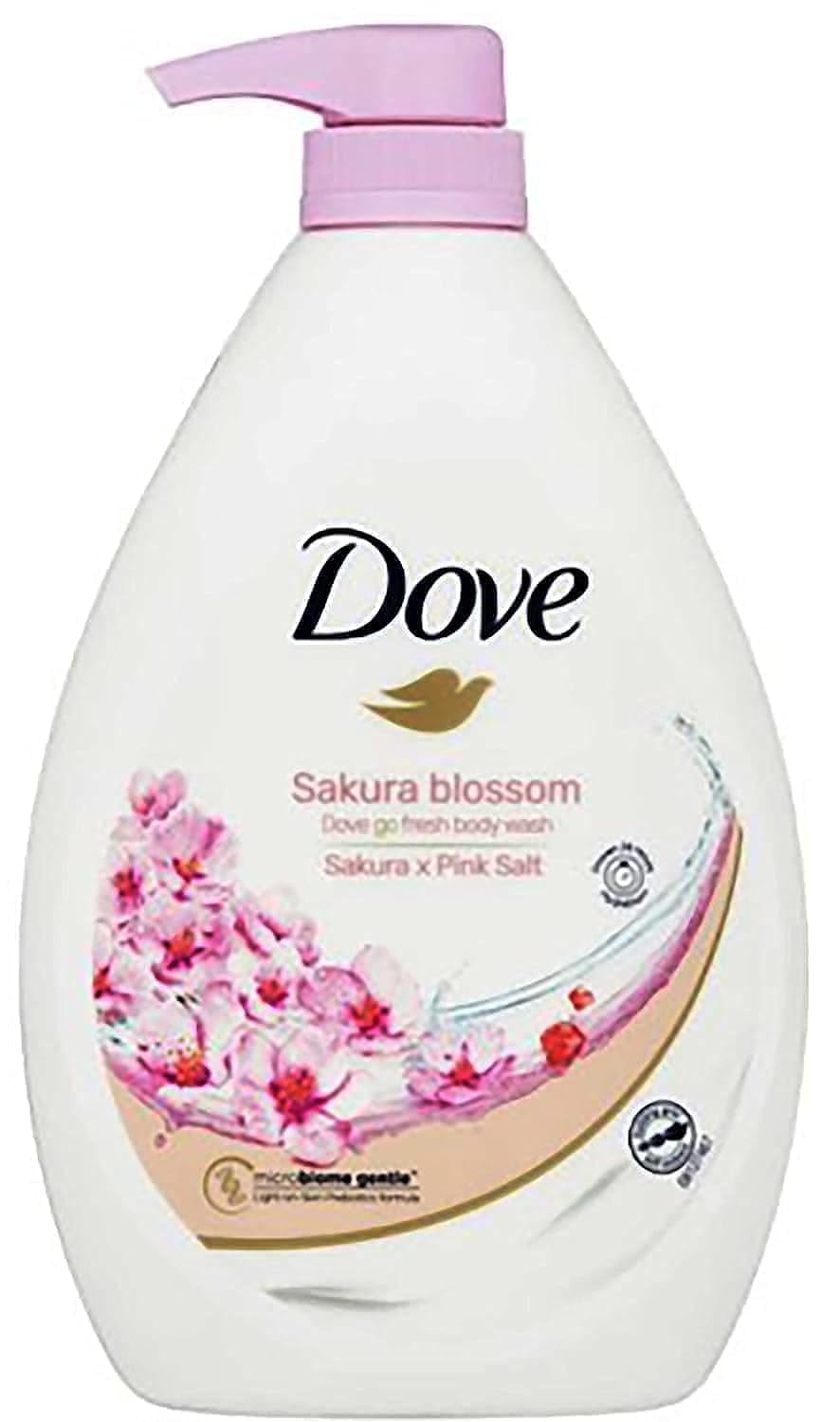 Dove Body Wash Go Fresh Sakura Blossom with Pink Salt, 33.8 Ounce Pump ...