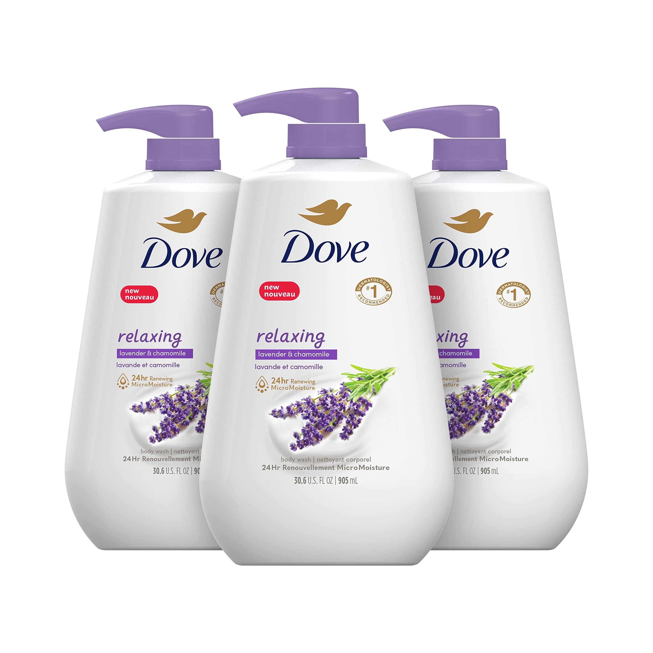 Dove Body Wash With Pump Relaxing Lavender Oil & Chamomile 3 Count For ...