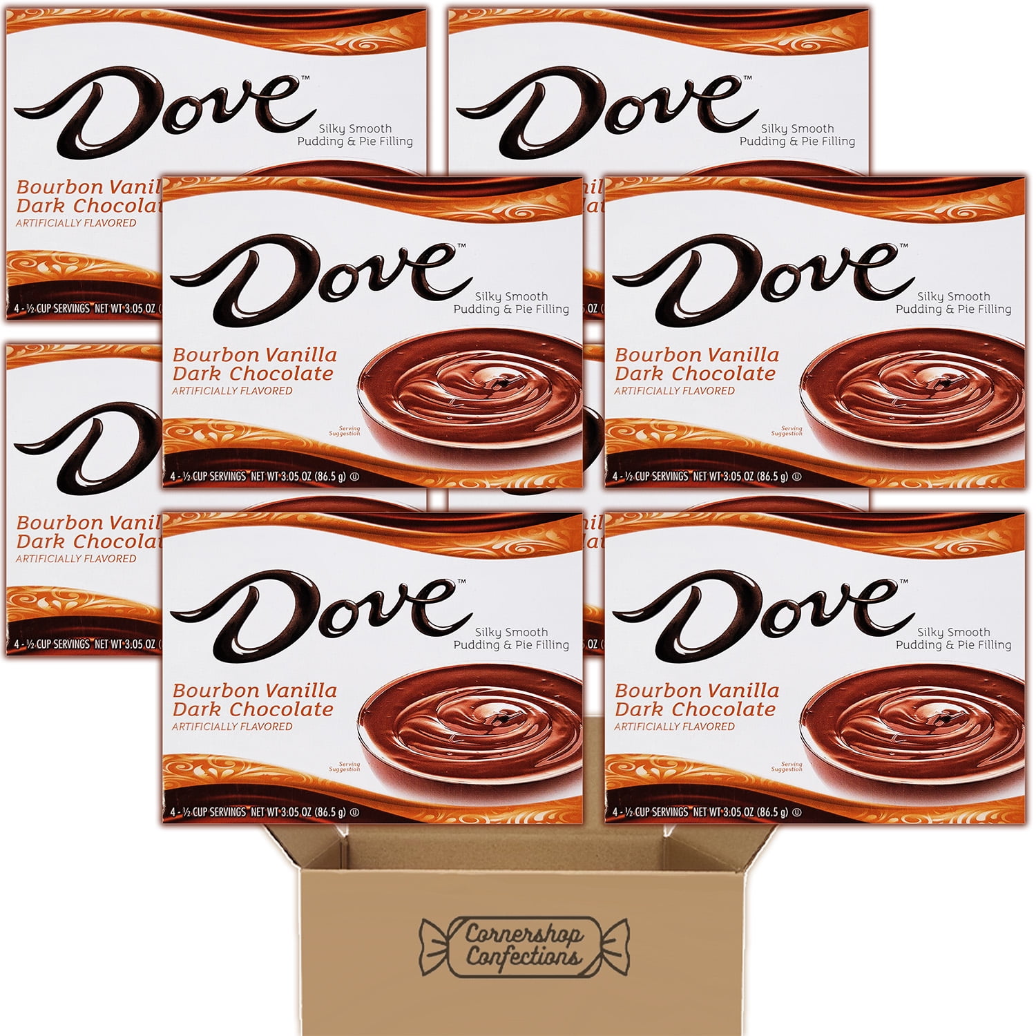 Dove Bourbon Vanilla Dark Chocolate Instant Silky Smooth Pudding and ...