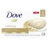 Dove Calming Beauty Bar Soap, Mild Cleanser with Oatmeal and Rice Milk ...