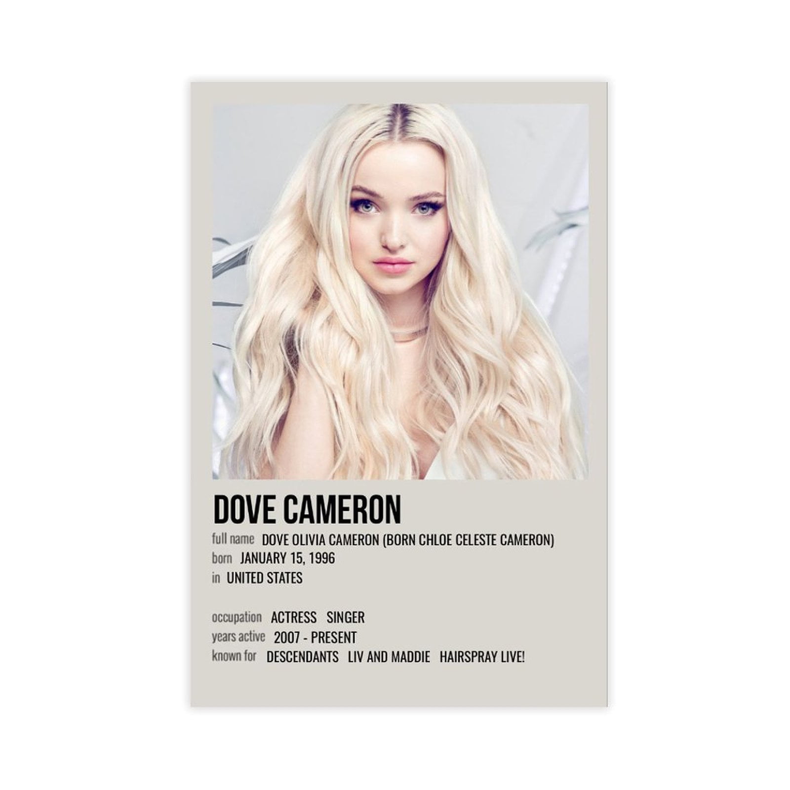 Dove Cameron Posters Art Print Bedroom Decor for Wall Art Print Gift ...