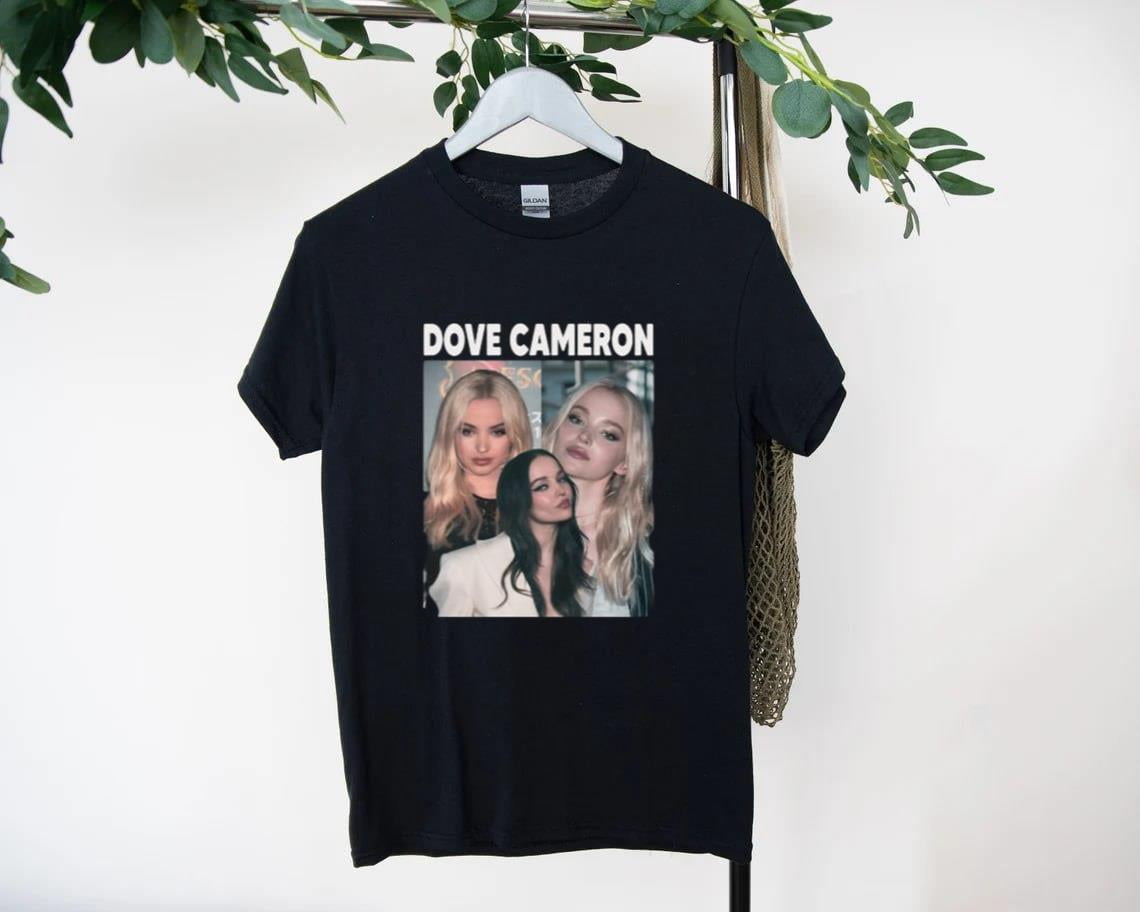 Dove Cameron T-Shirt with Pop Star Vibes and Glam Look, for men & women ...