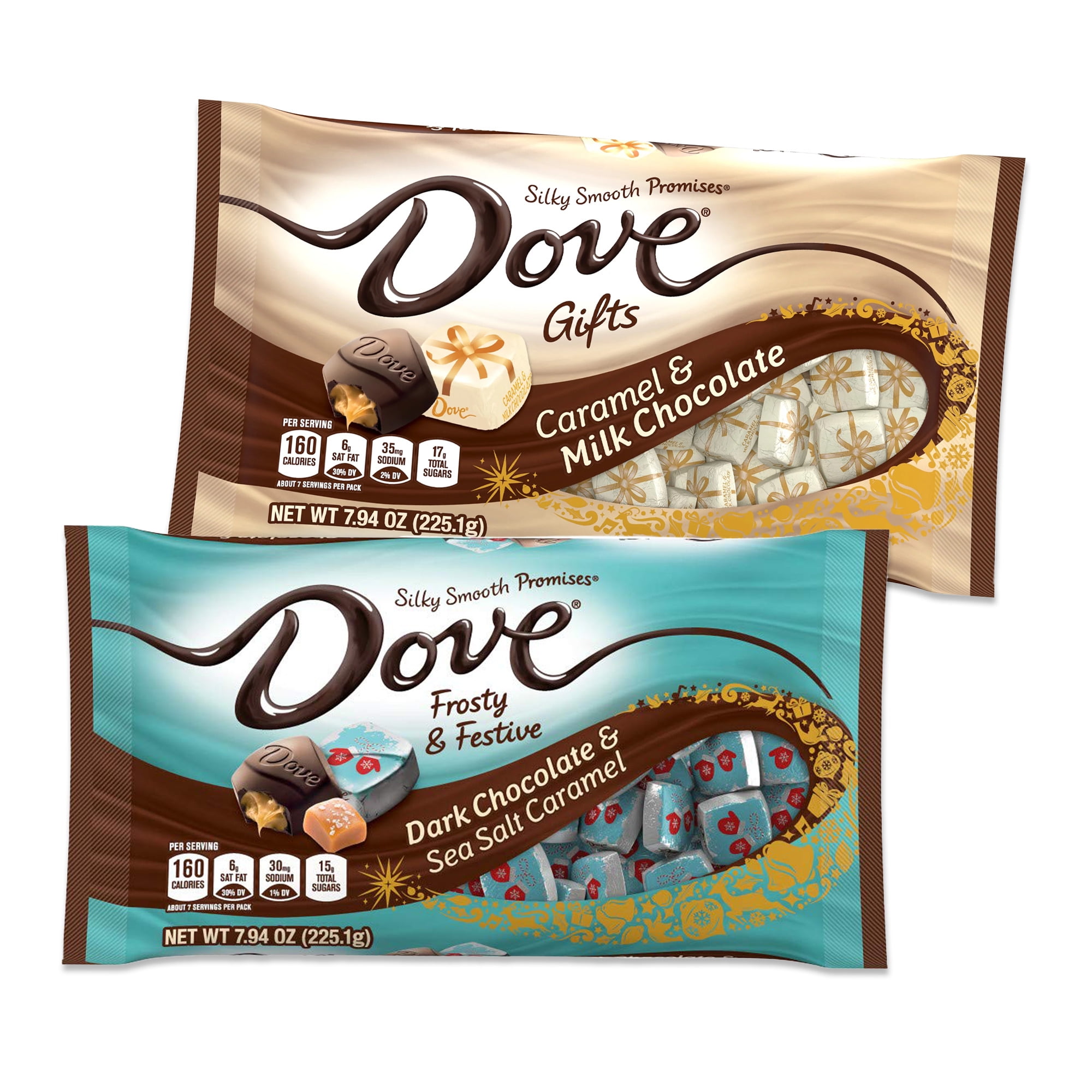 Dove Christmas Promises Milk Chocolate Caramel and Dark Chocolate ...