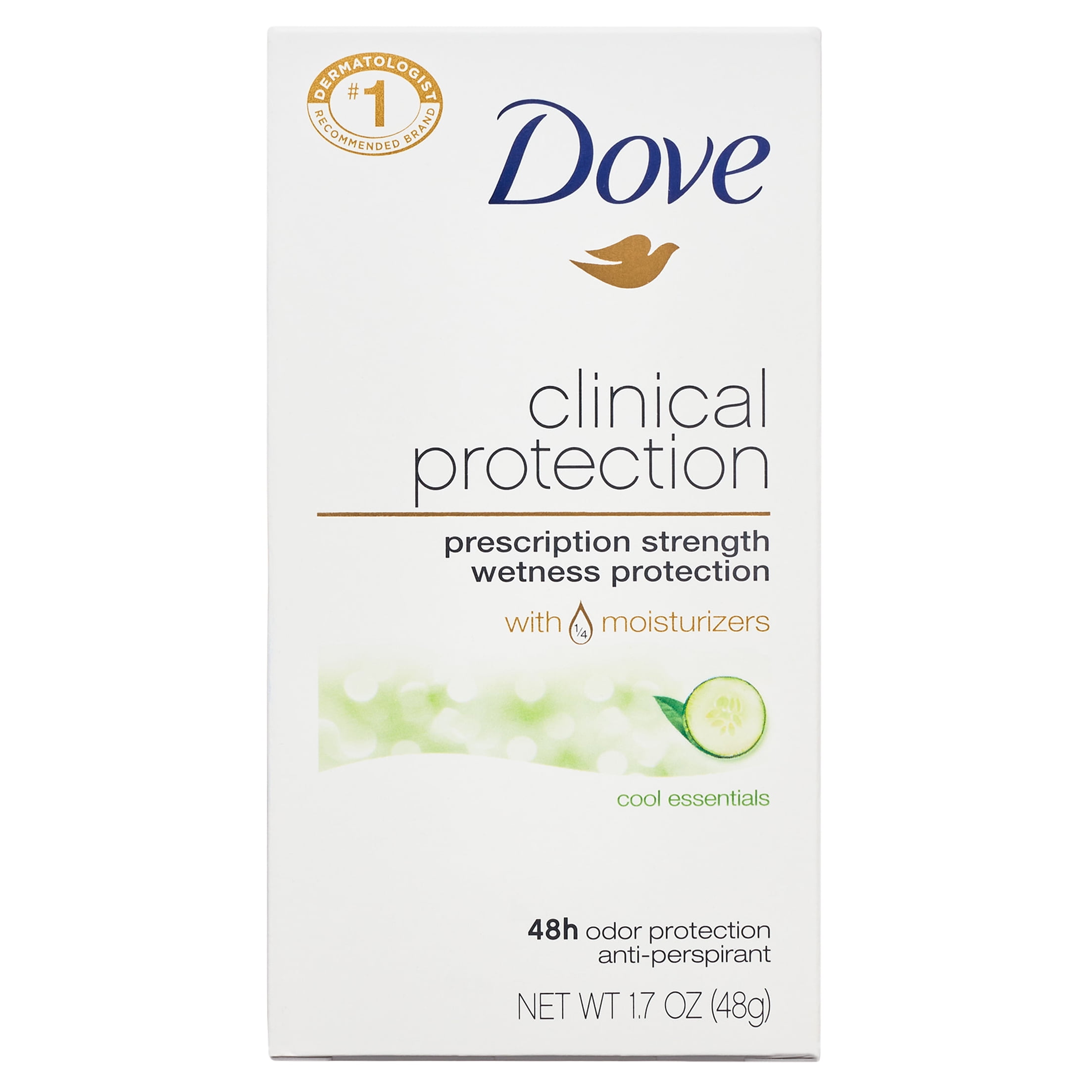 Dove Clinical Protection Antiperspirant Deodorant Stick, Cucumber and ...