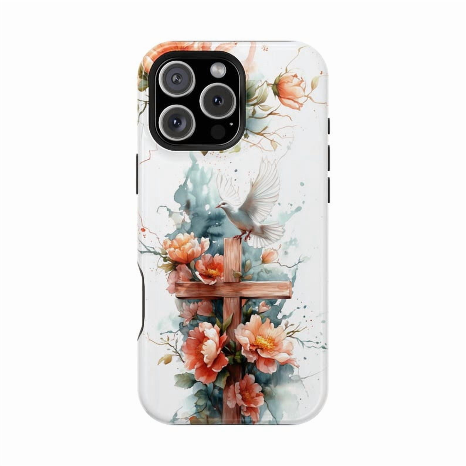Dove Cross Faith Artwork Phone Case Christian Religious Symbol with ...