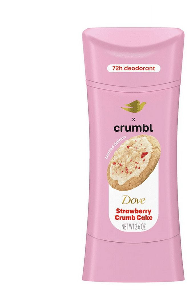 Dove Crumbl Deodorant Stick Crumbl Strawberry Crumb Cake Aluminum Free ...