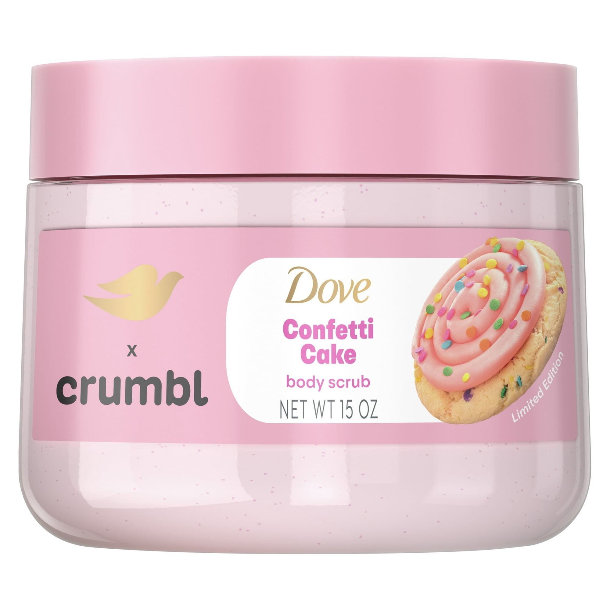 Dove Crumbl Exfoliating Body Scrub Confetti Cake, 15 oz - Walmart.com
