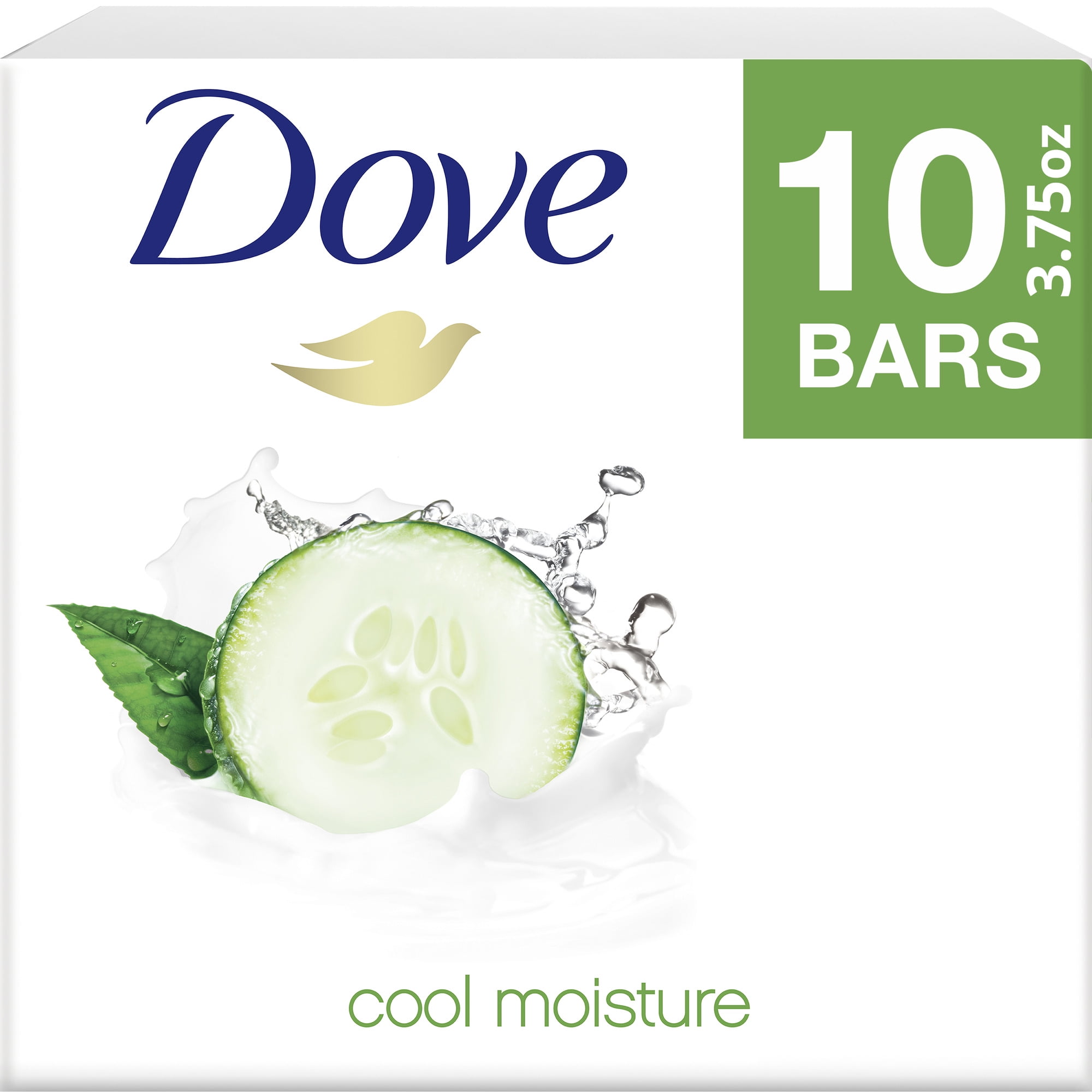 Dove Cucumber and Green Tea Beauty Bar 3.75 oz, 10 Bars - Walmart.com