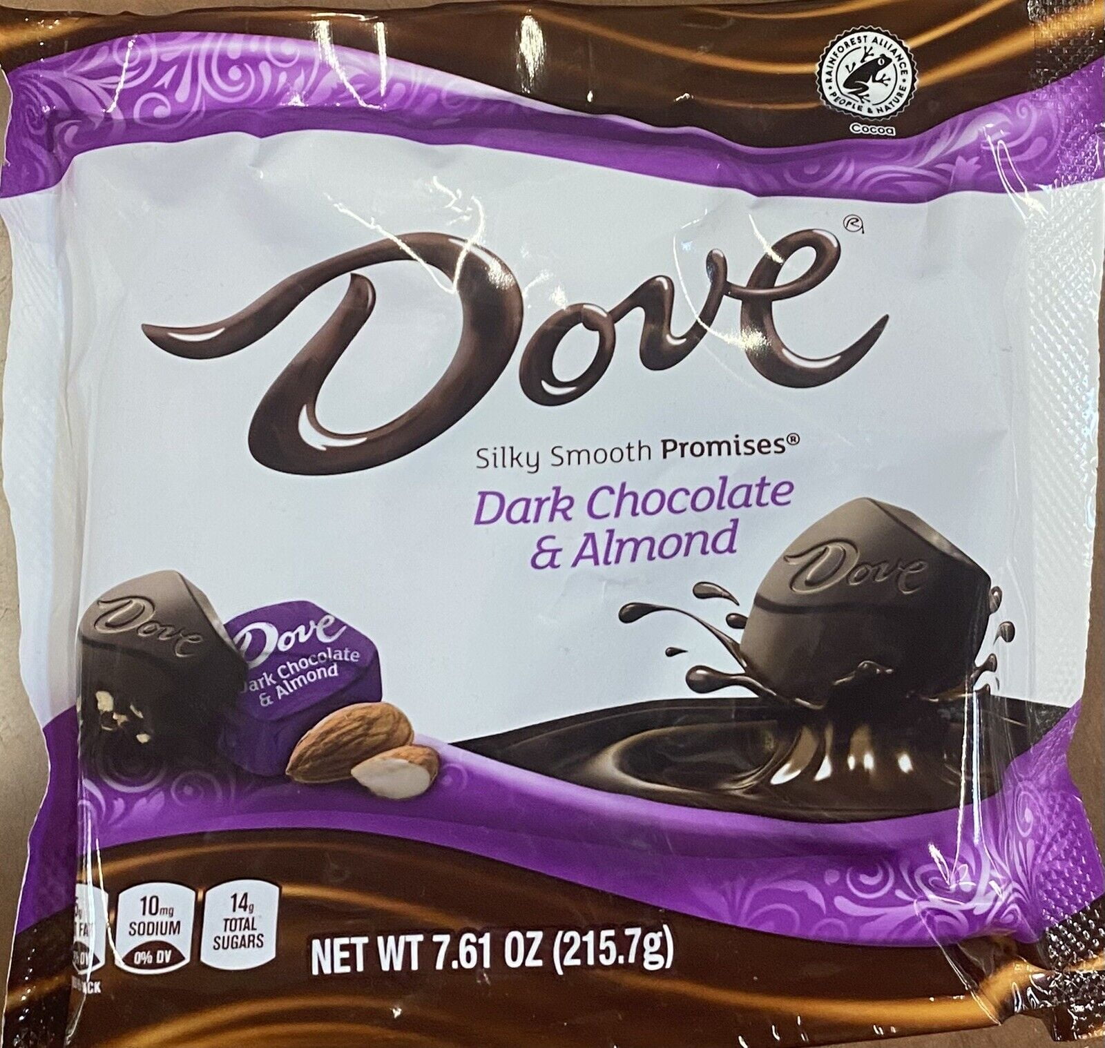 Dove Dark Chocolate & Almond Nuts Silky Smooth Promises Candy, 7.61 Oz ...