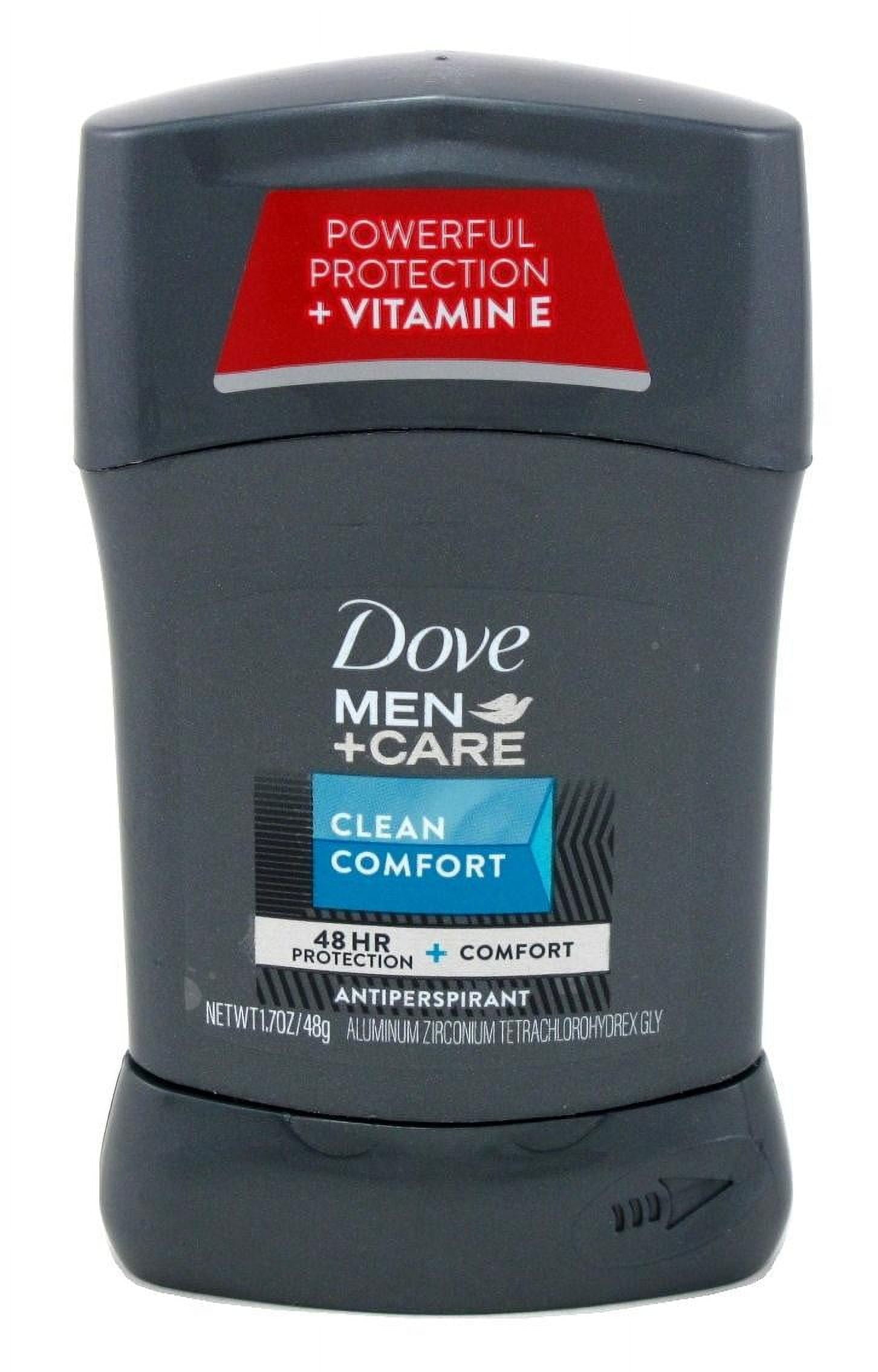 Dove Deodorant 1.7oz Mens Clean Comfort Anti-Perspirant (Pack of 2 ...