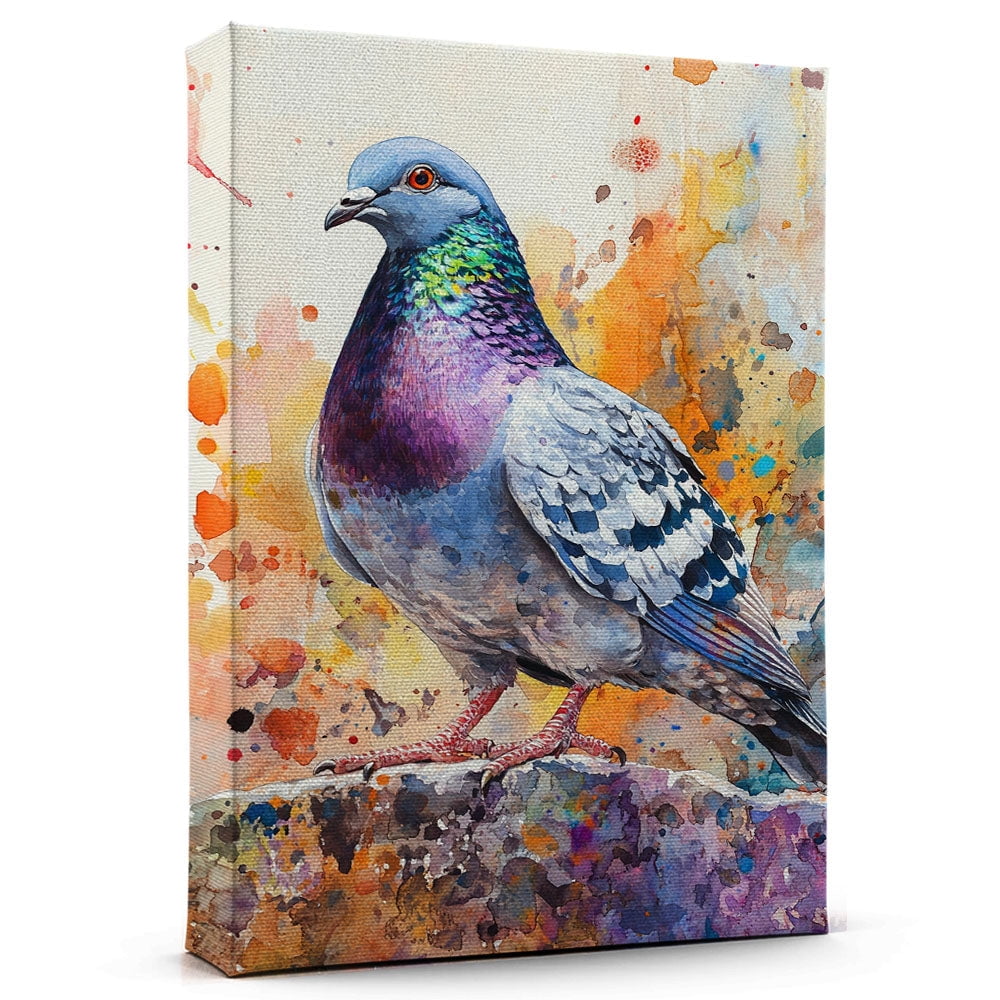 Dove Eurasian Collared Canvas Wall Art For Bedroom Office Wall Decor ...