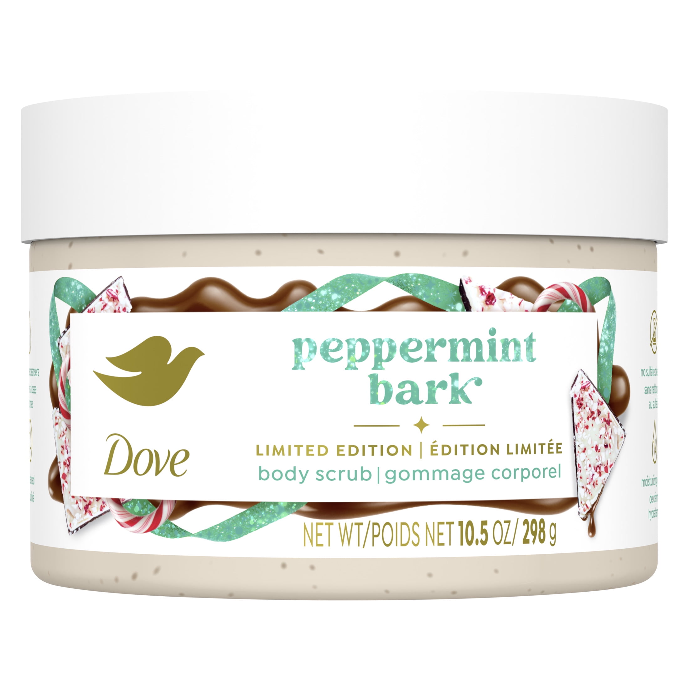 Dove Peppermint Bark Body Scrub, Deep Nourishment, Holiday Treats ...
