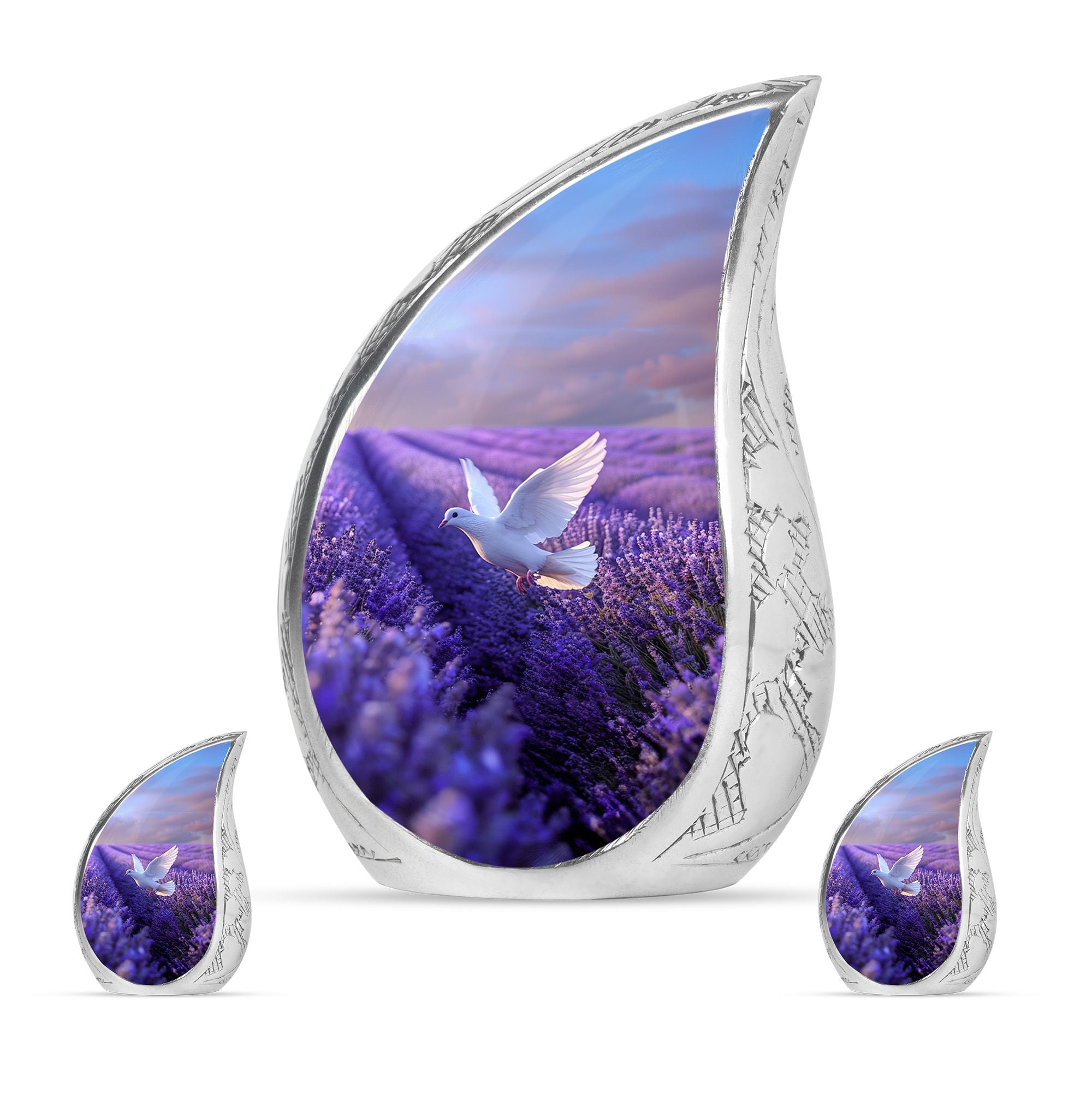 Dove Fly Over The Flower Field Urns For Human Ashes Adult Female ...